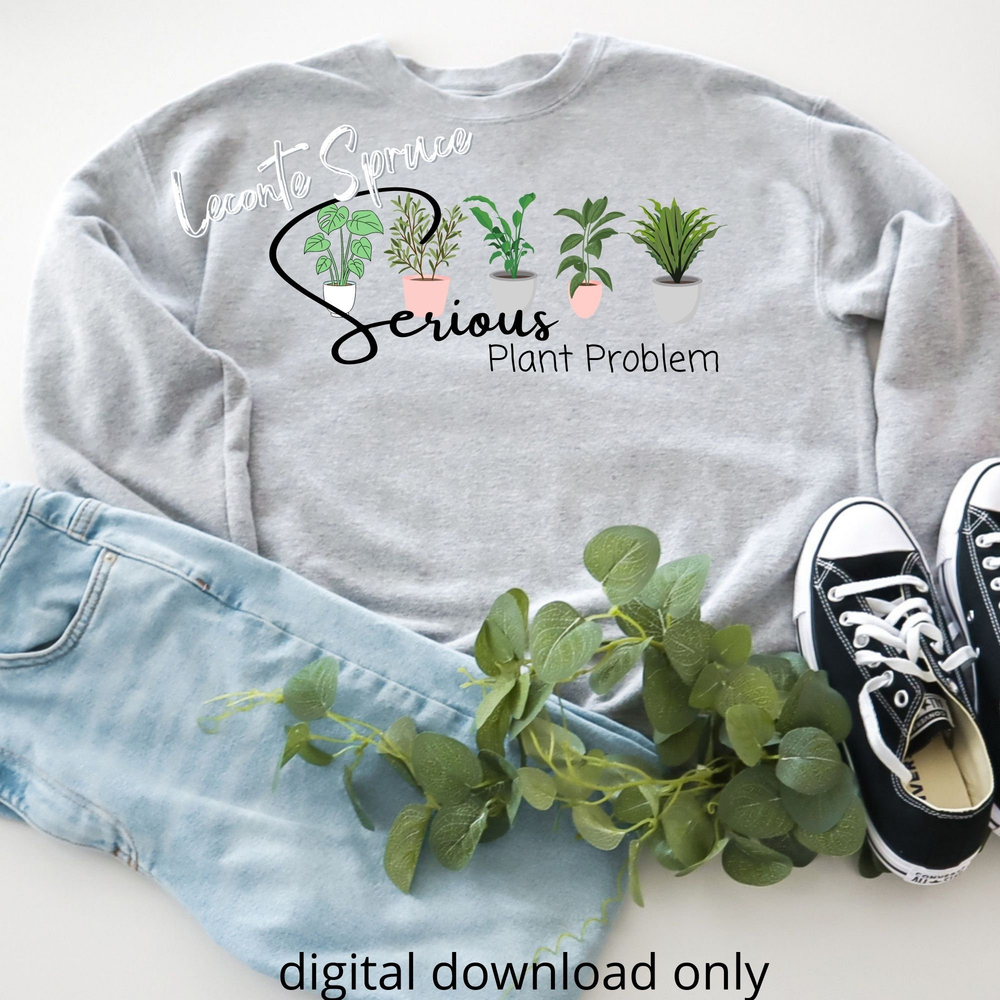 Serious Plant Problem Png, Digital Download, Plant Design, Sublimation ...