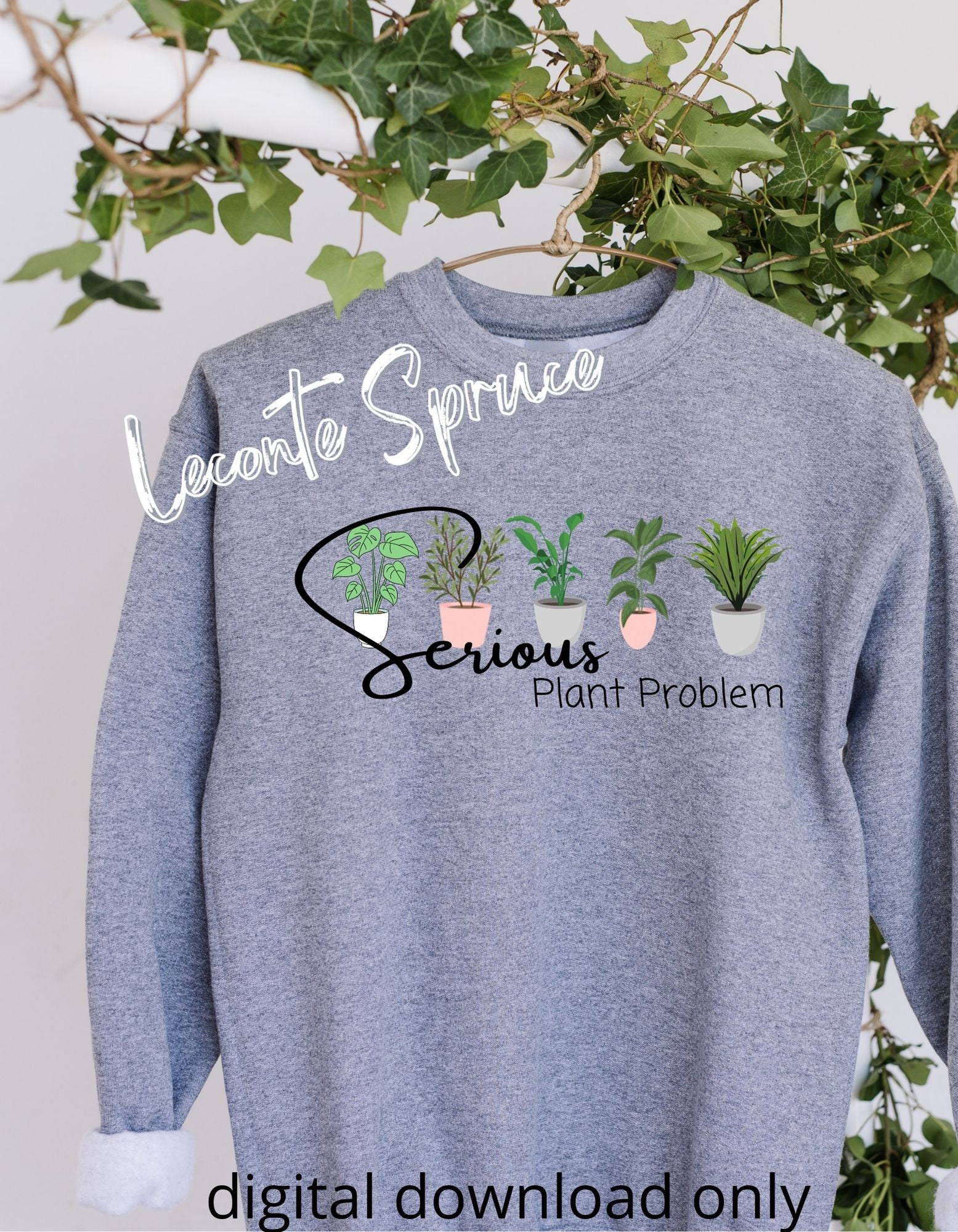 Serious Plant Problem Png, Digital Download, Plant Design, Sublimation ...