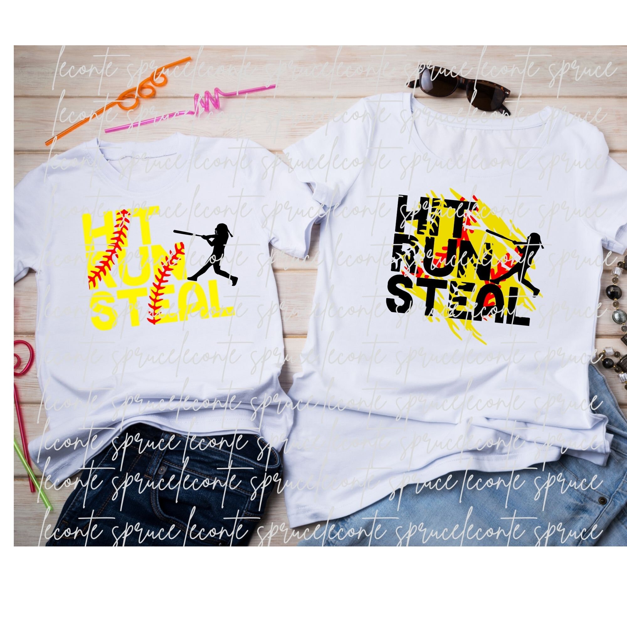 Softball PNG, Hit Run Steal, Sublimation, Png/jpg - Etsy