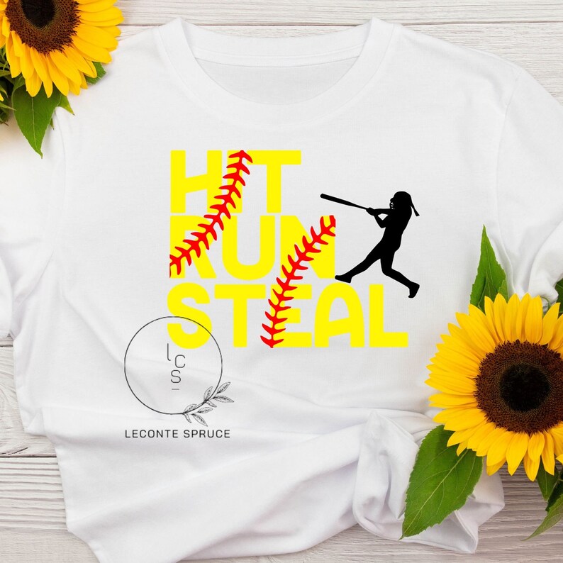Softball PNG, Hit Run Steal, Sublimation, Png/jpg - Etsy