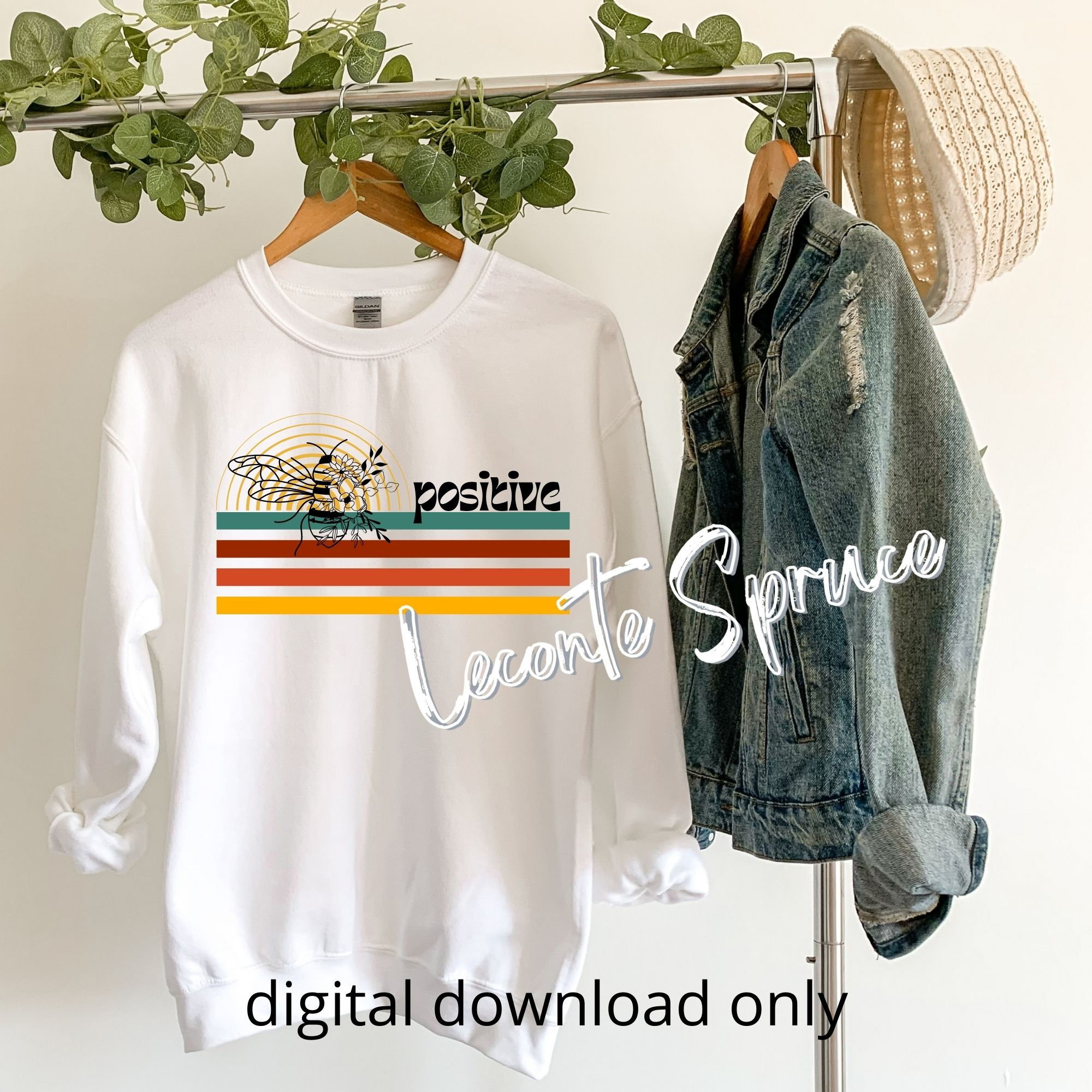 Bee Positive Png, Shirt Design Sublimation Download, Bee Png, Positive ...