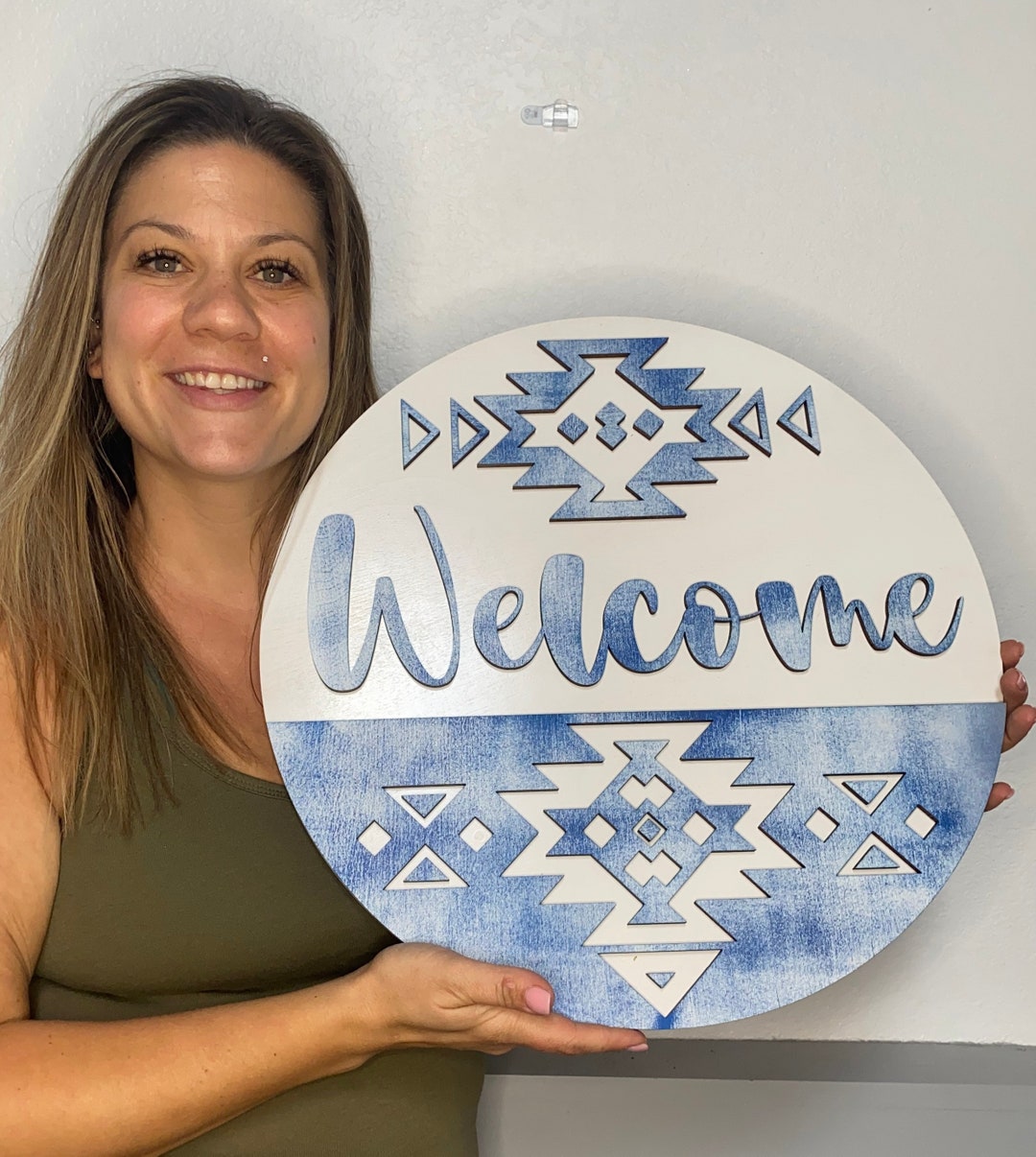 Aztec Door Hanger Door Decor Housewarming Gift Year Round Wreath Home ...