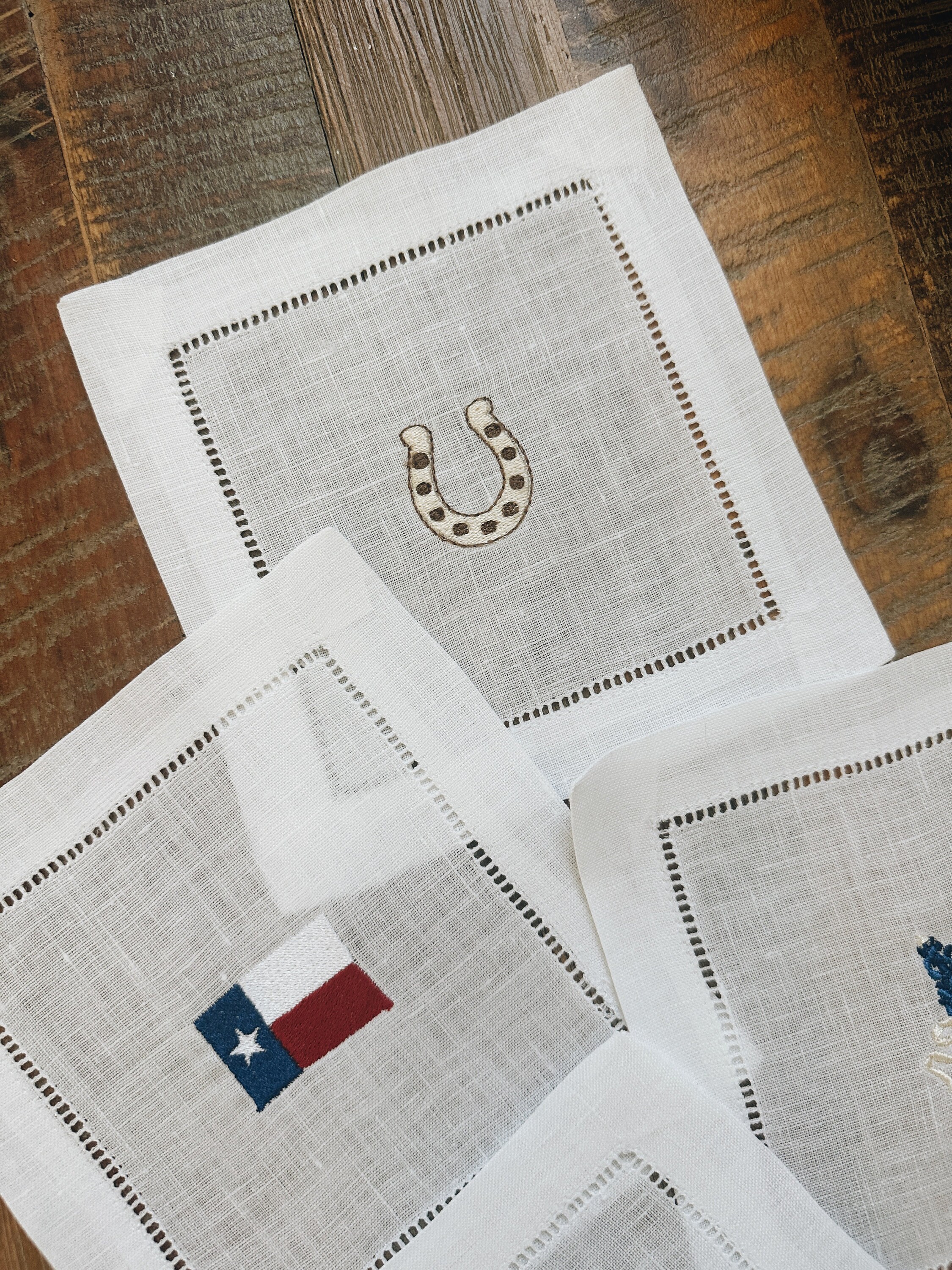 God Bless Texas Linen Cocktail Napkins - Etsy