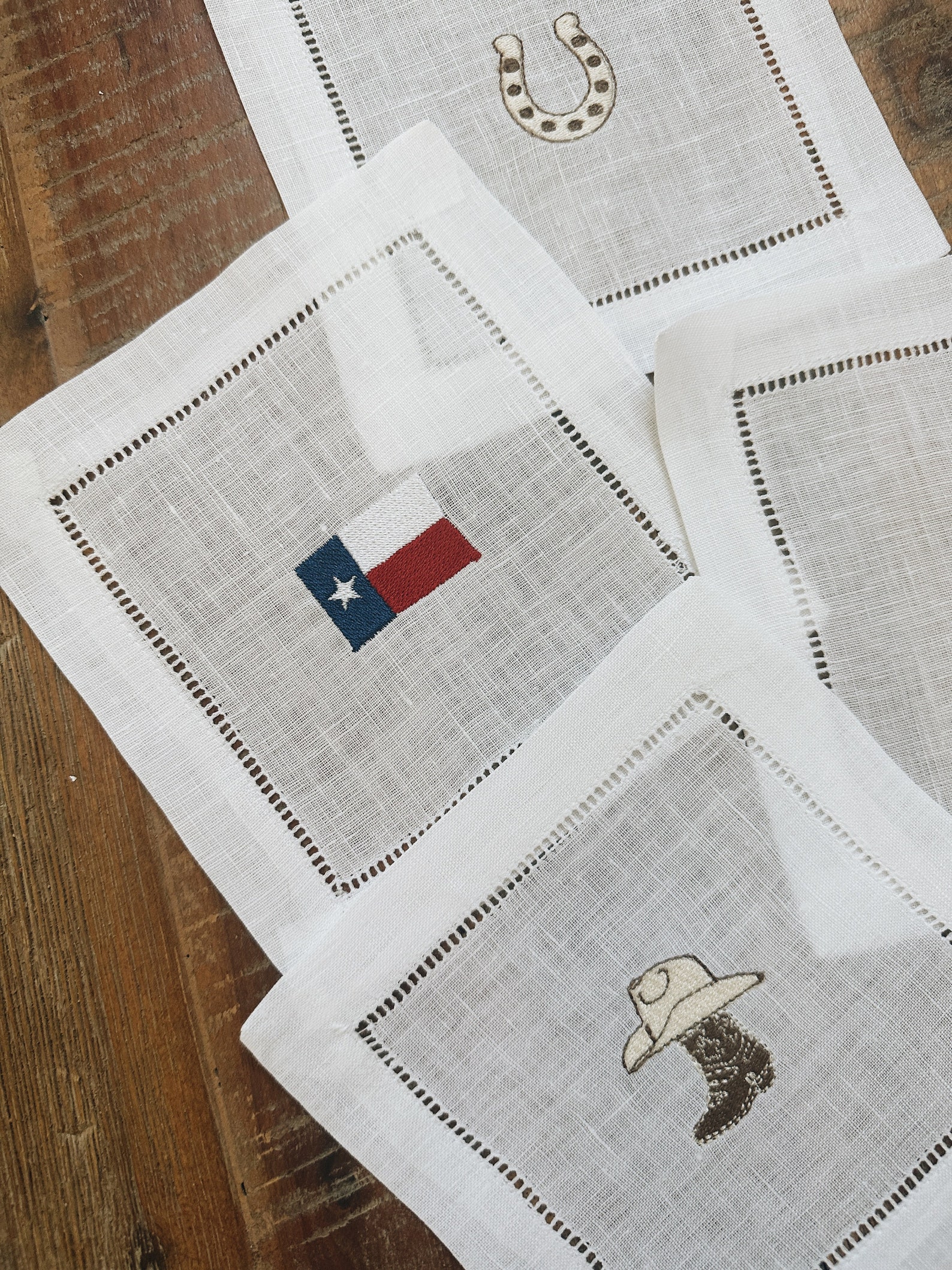 God Bless Texas Linen Cocktail Napkins - Etsy