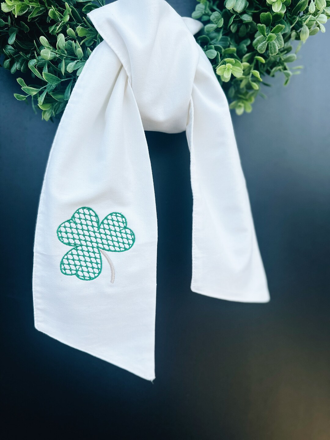 Chic Shamrock Wreath Sash - Personalization Optional - Etsy