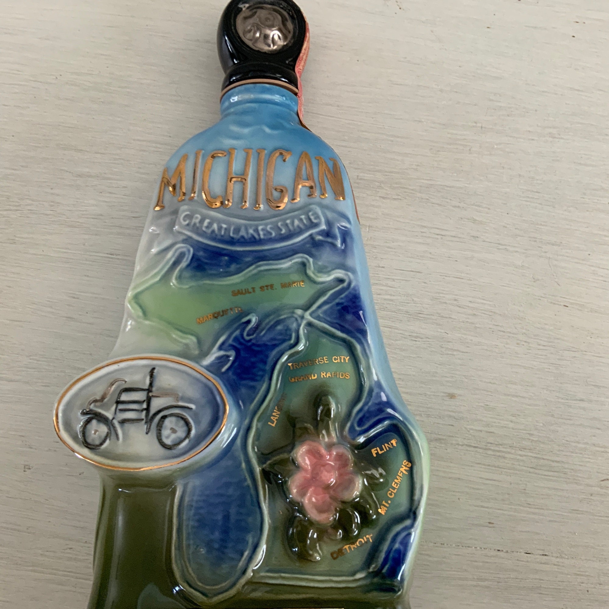 1972 Jim Beam Bourbon Whiskey Bottle Michigan Collection Empty - Etsy