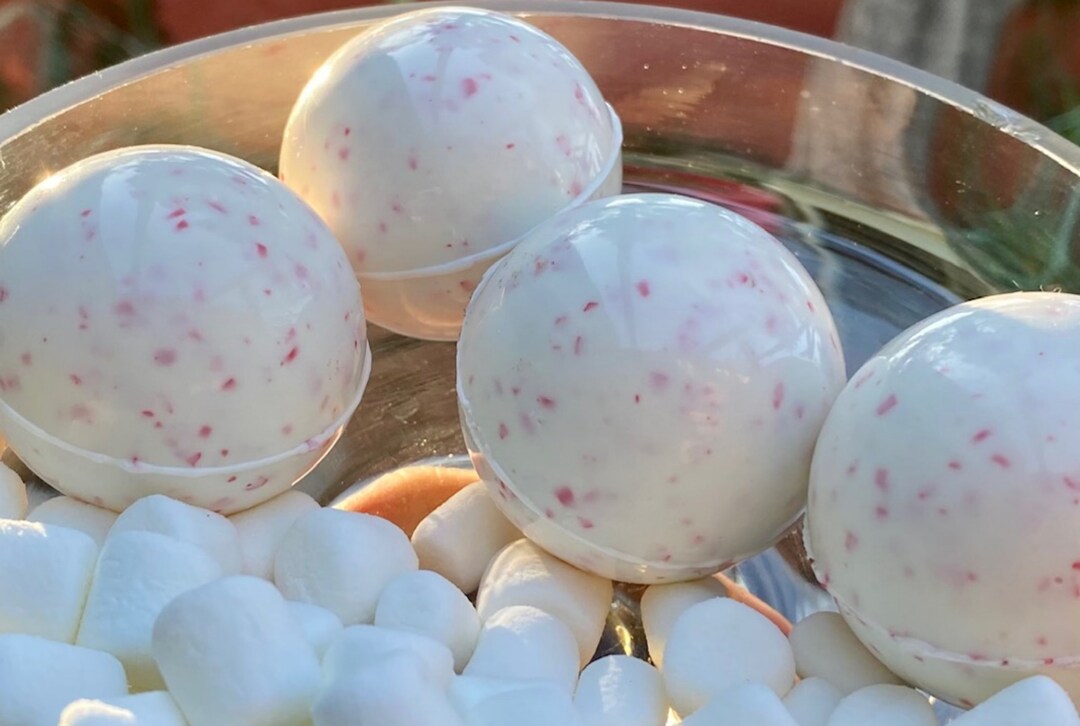 Hot Chocolate Bombs Peppermint Box of 4 Sweet Cocoa Bombs - Etsy