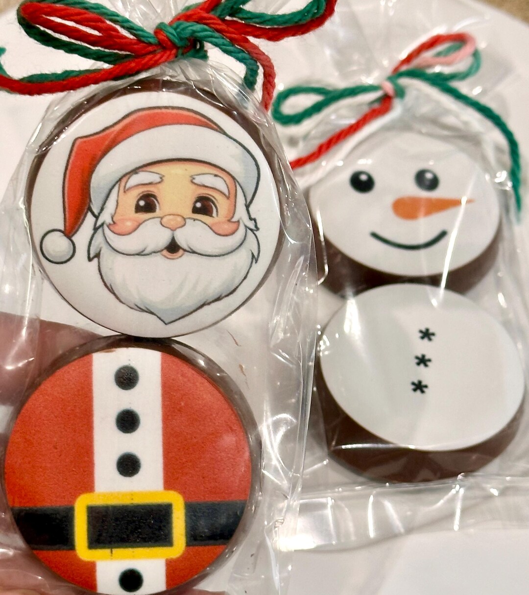 Christmas Chocolate Covered Oreos Santa and Snowman Box of 6 Sets - Etsy