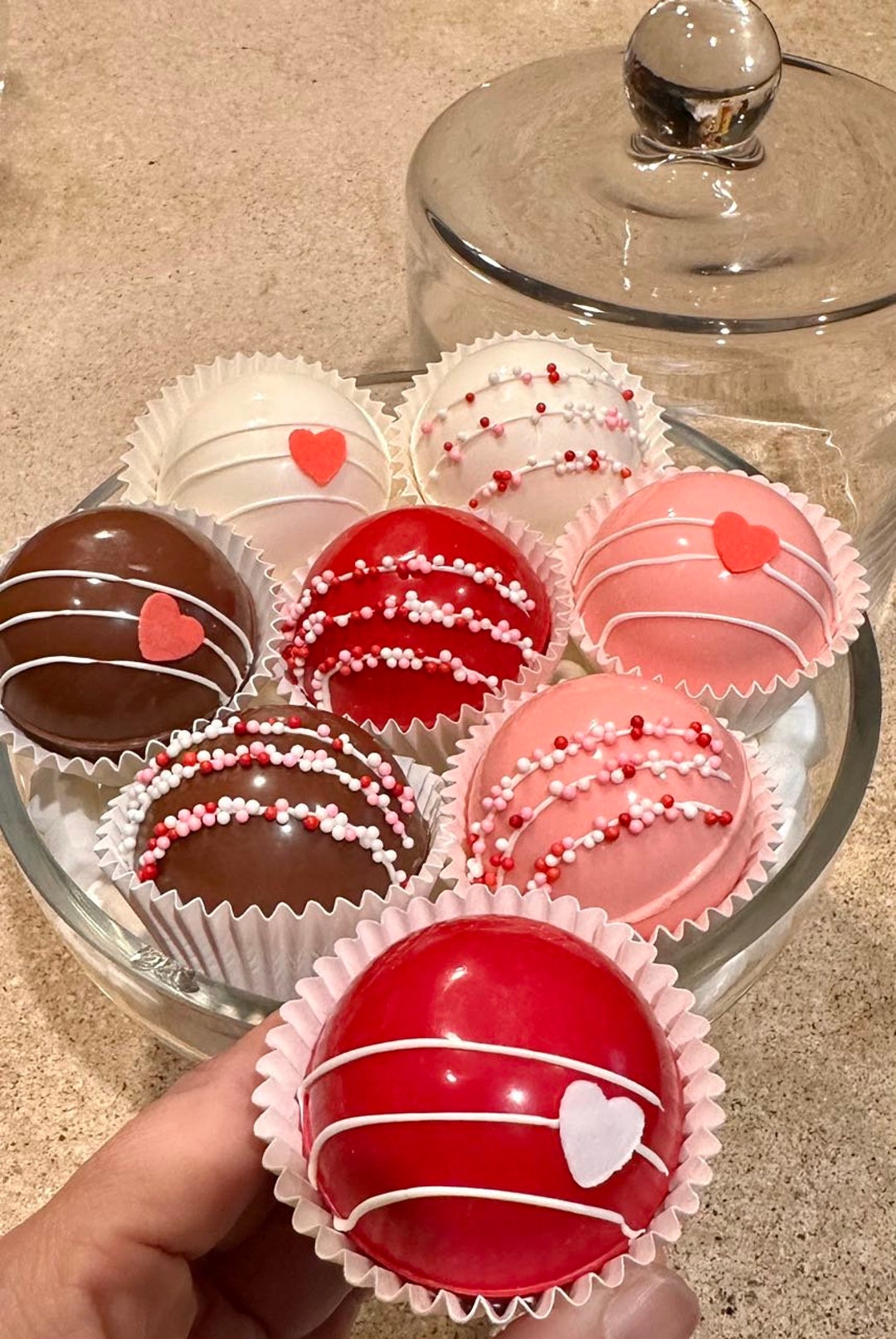 Hot Chocolate Bombs - Valentine Combo - Box of 8 Sweet Cocoa Bombs - Etsy