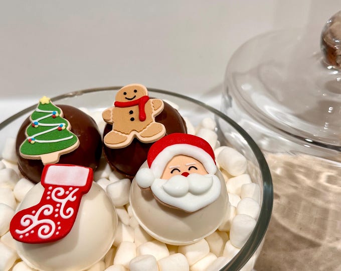 Holidays Hot Chocolate Bombs - Merry - Box of 4 Sweet Cocoa Bombs - Etsy