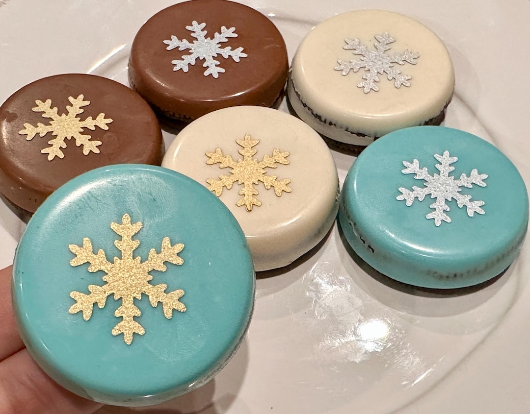 Chocolate Covered Oreos - Silver and Gold Snowflakes - Box of 12 ...