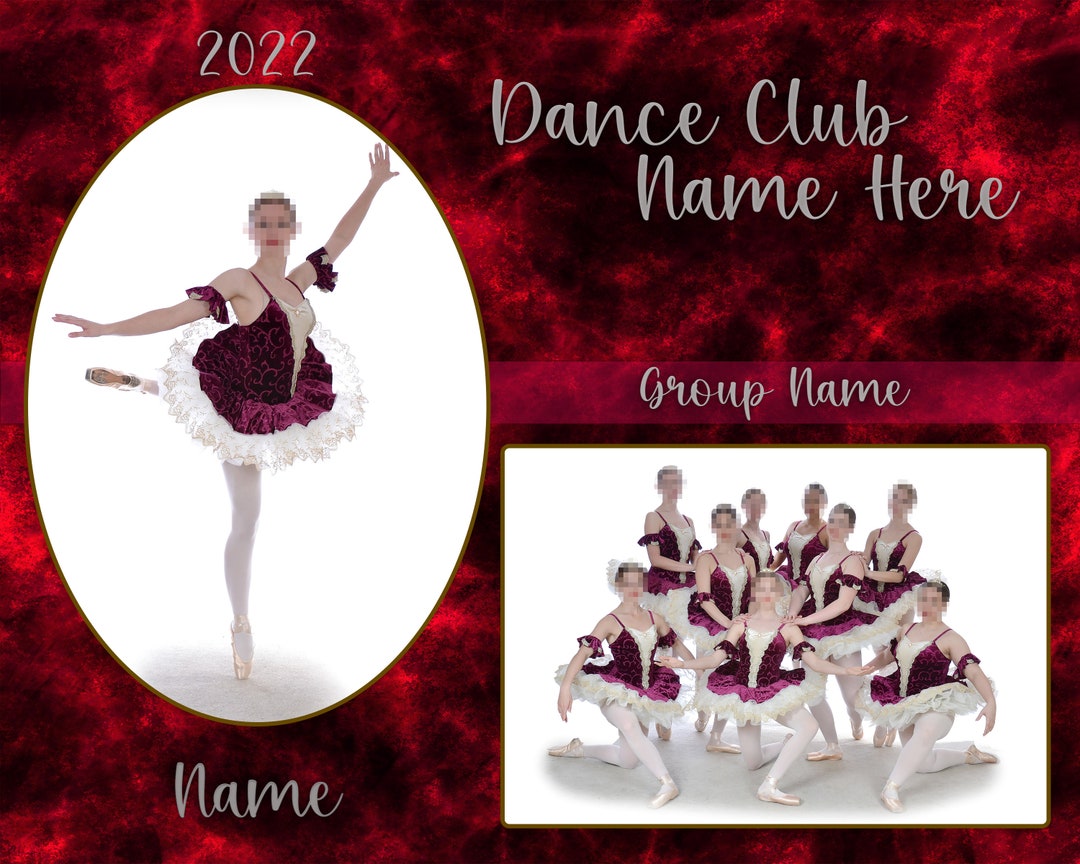 Dance Memory Mate Sports 10x8 Horizontal Template - Etsy