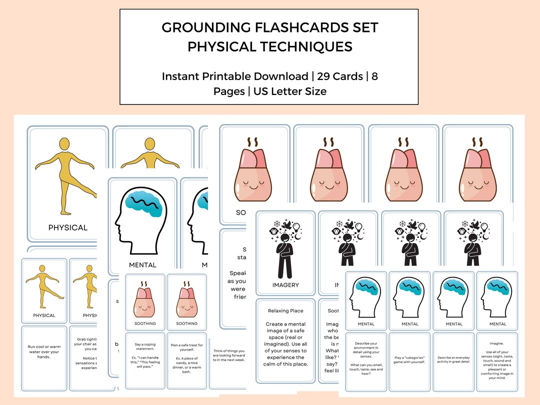 Grounding Flashcards Set | Digital Download - Etsy UK