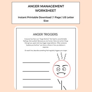 Anger Management Worksheets | Anger Triggers and Skills | Anger ...