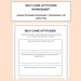 Self Care Attitudes Worksheet | Self Care Worksheet | Self Care ...