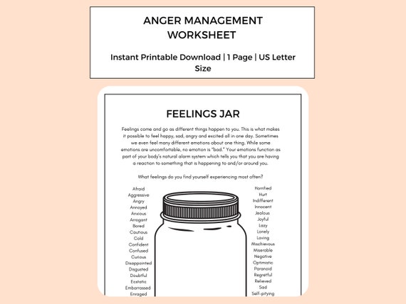Therapy Worksheets Anger Anger Management Techniques Worksheet
