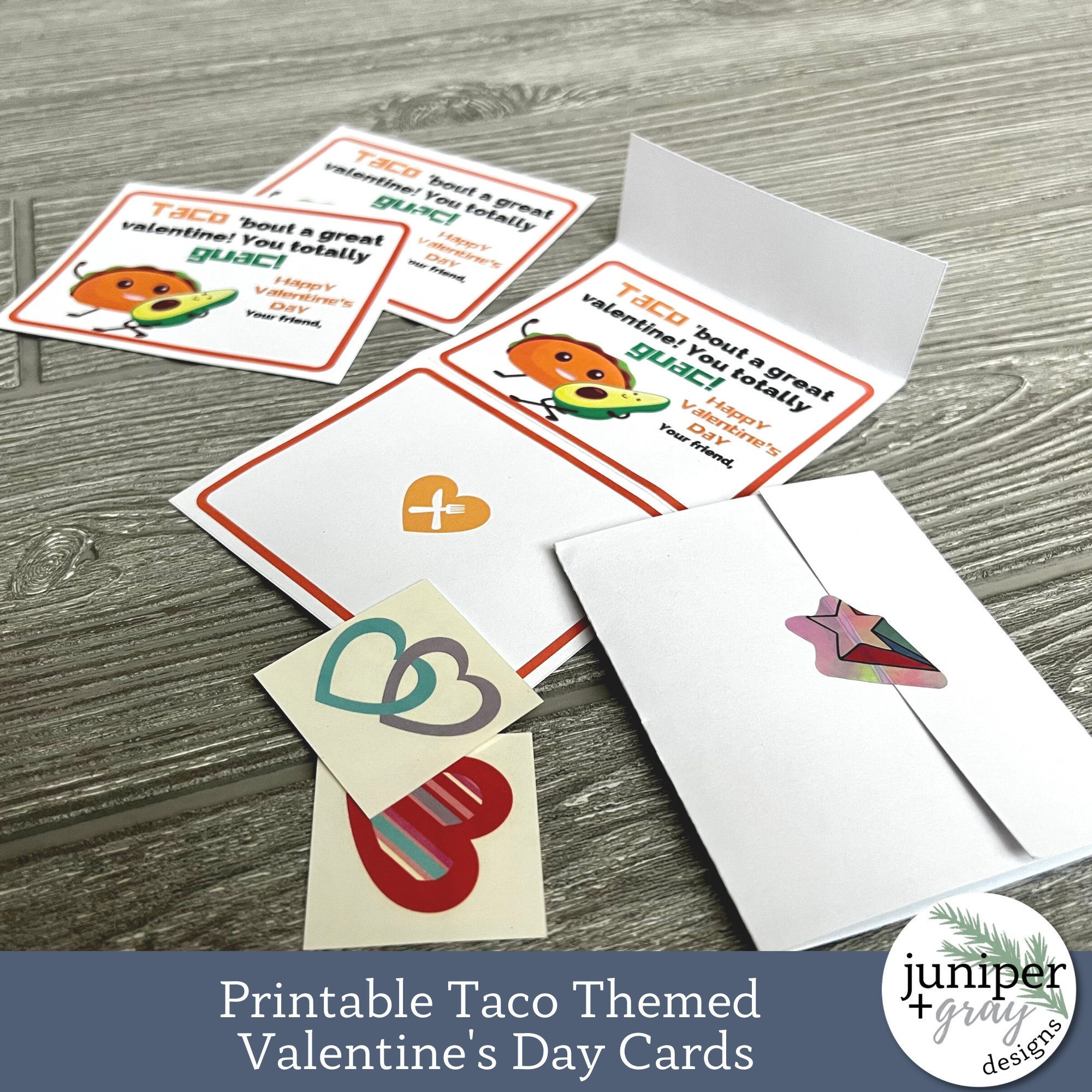 Printable Taco Valentine's Day Card Preschool Taco Valentine Kids ...