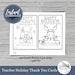 Printable Coloring Page Holiday Card for Teachers - Teacher Holiday ...