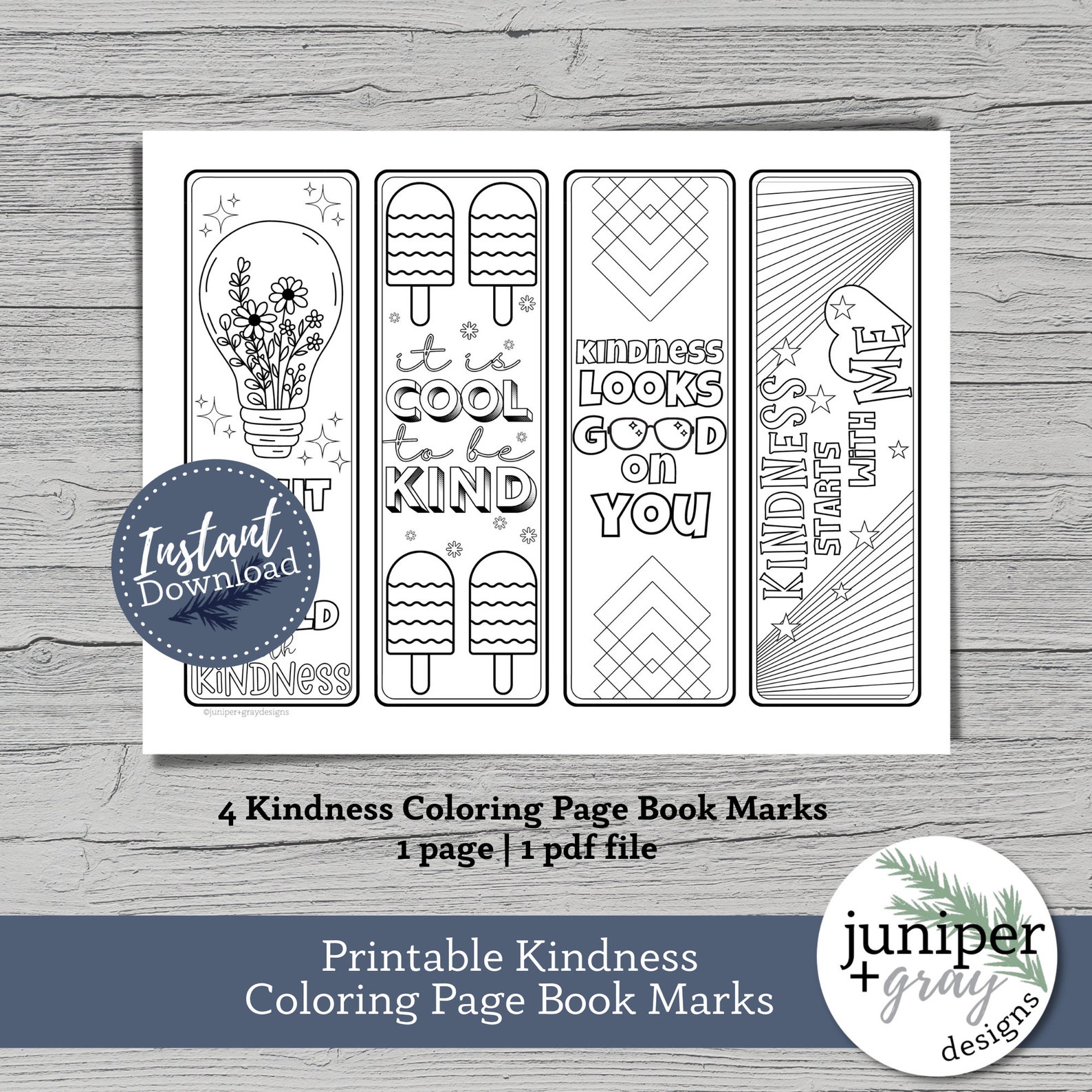 Printable Kindness Coloring Page Book Marks III - Coloring Page ...