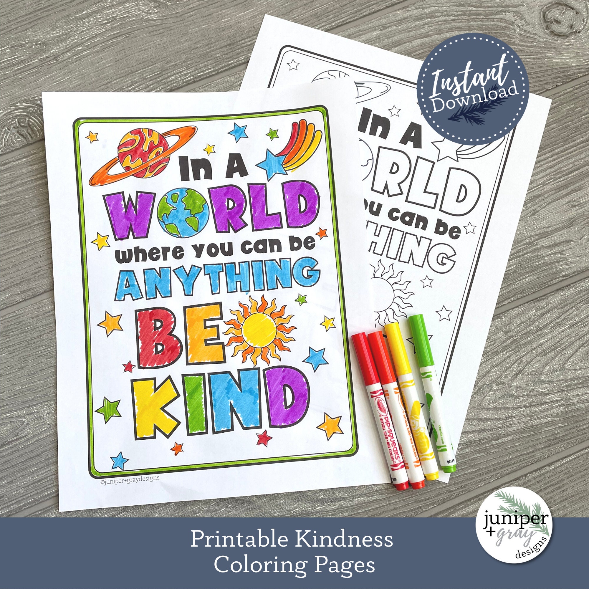 Printable Kindness Coloring Pages I Kindness Matters Bee Kind Coloring ...