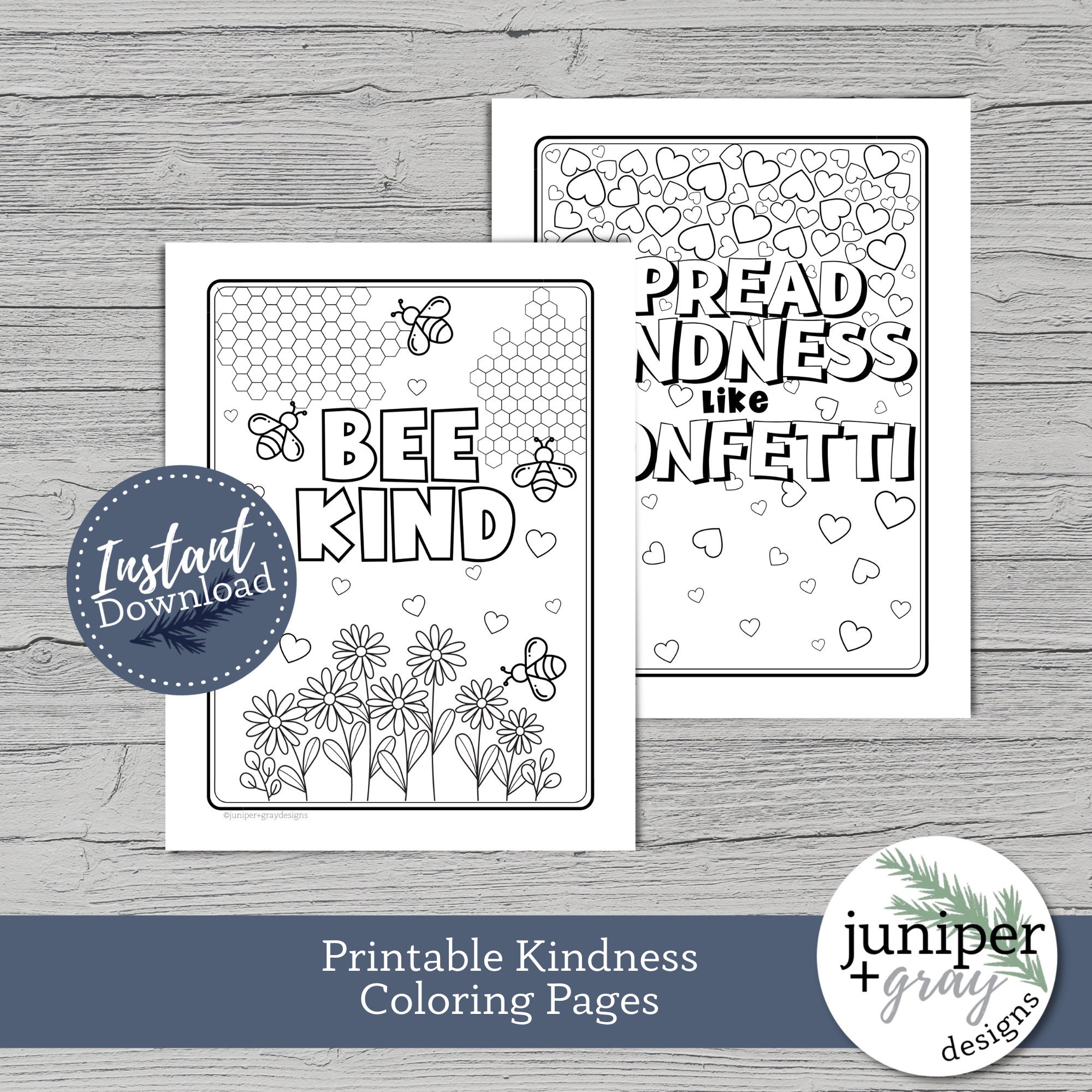 Printable Kindness Coloring Pages I Kindness Matters Bee Kind Coloring ...