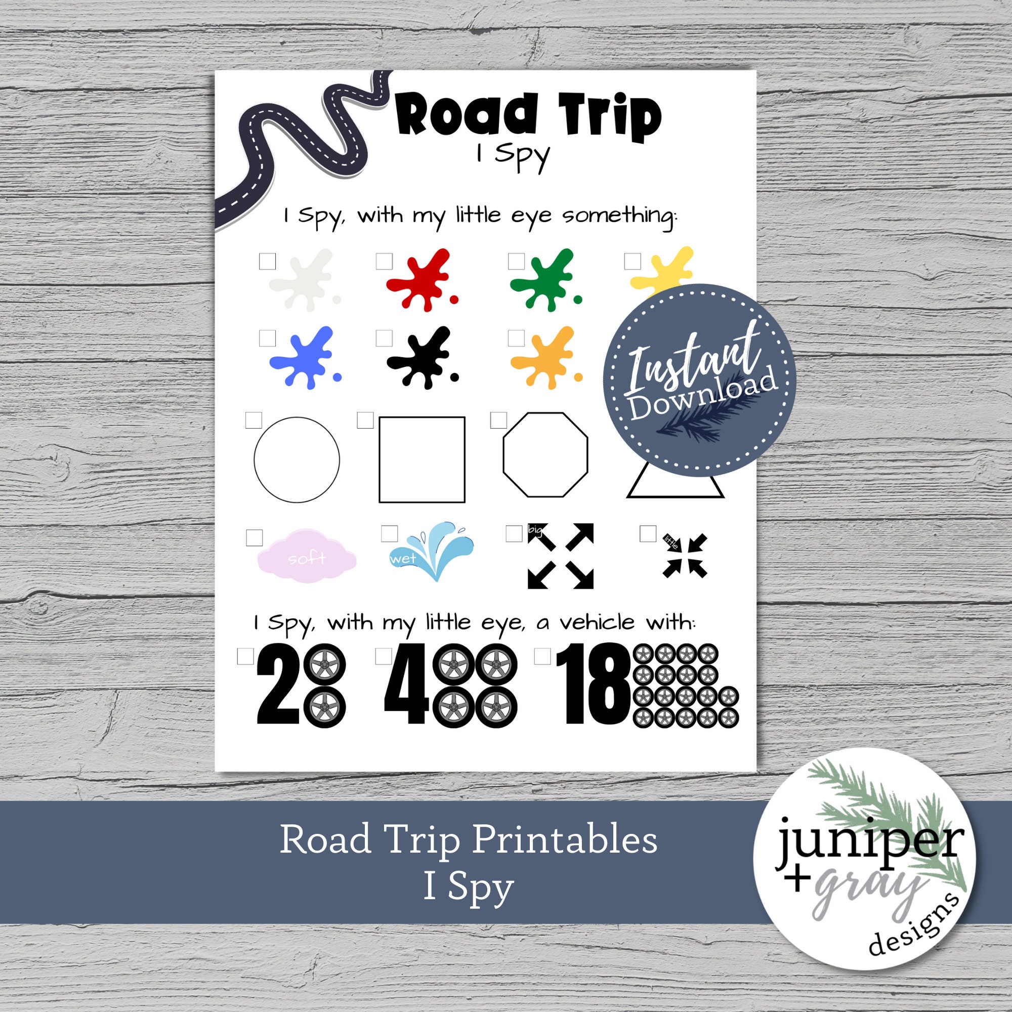 Printable Road Trip Kids Activities - Travel Journal Scavenger Hunt I ...