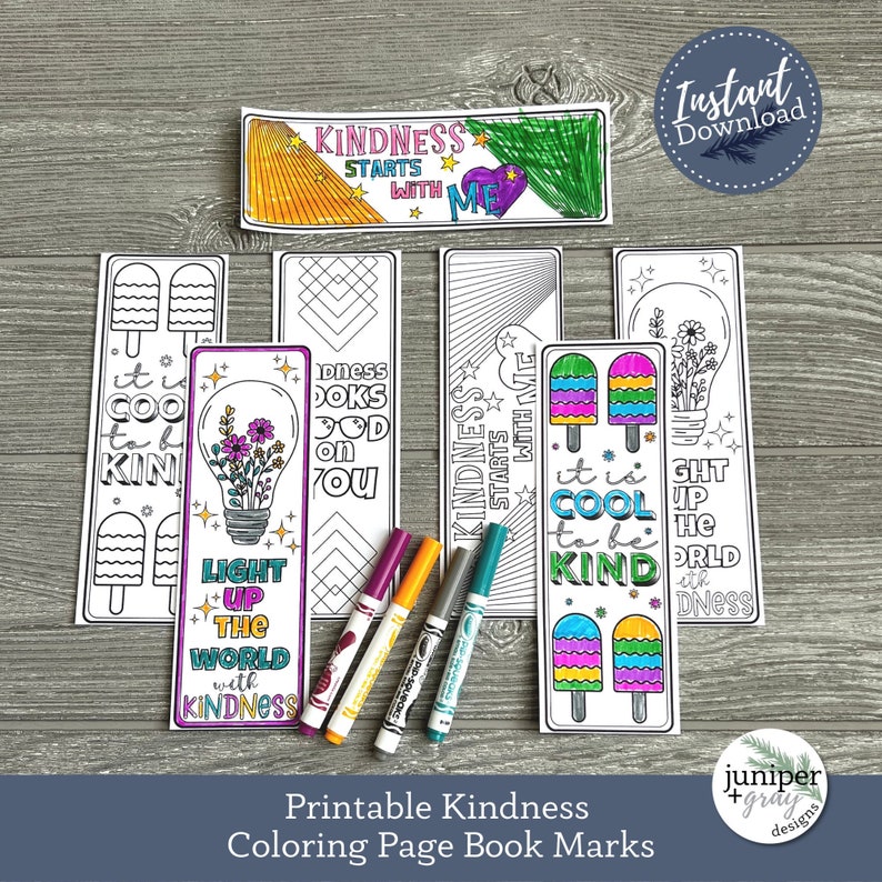 Printable Kindness Coloring Page Book Marks III - Coloring Page ...