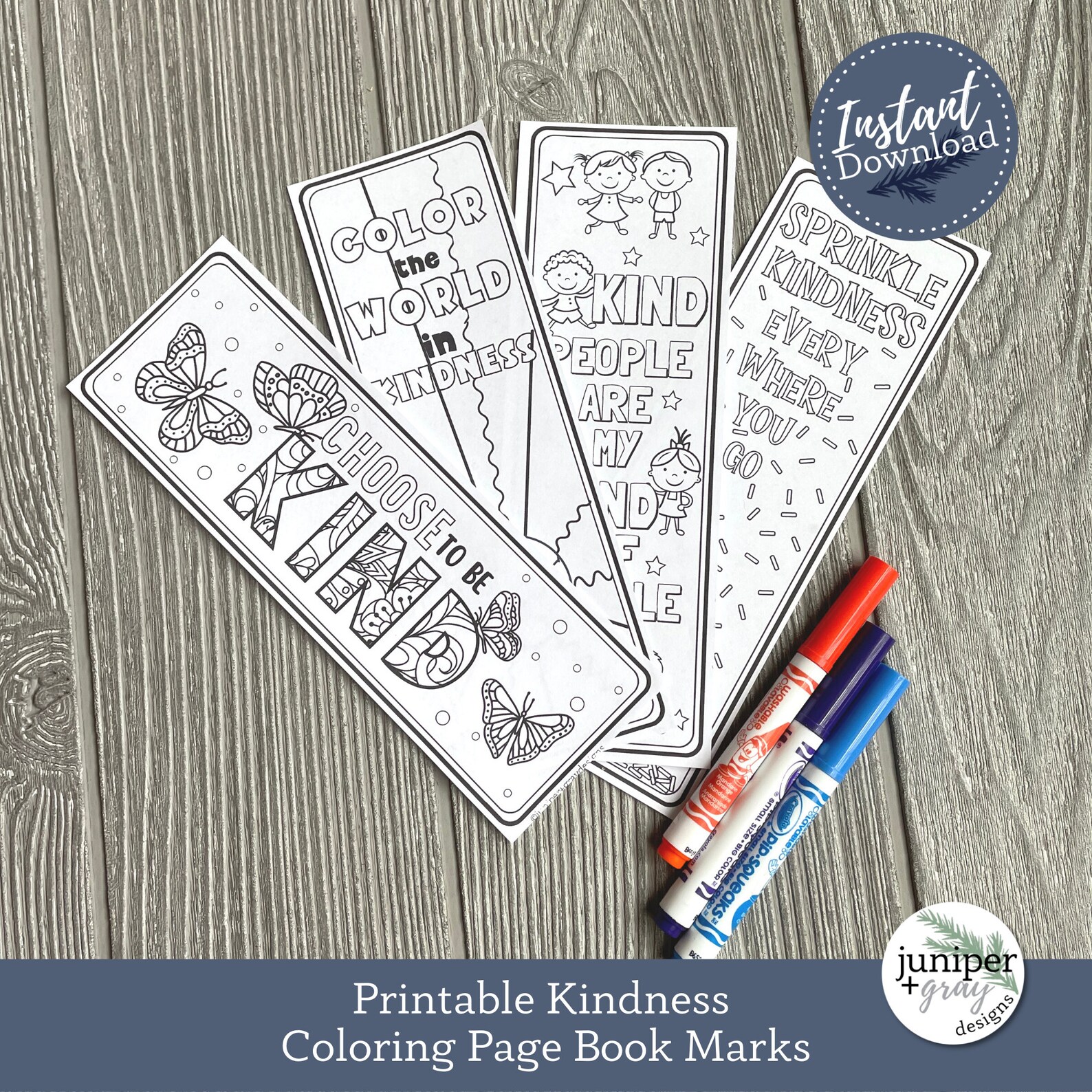 Printable Kindness Coloring Page Book Marks II - Coloring Page Kindness ...