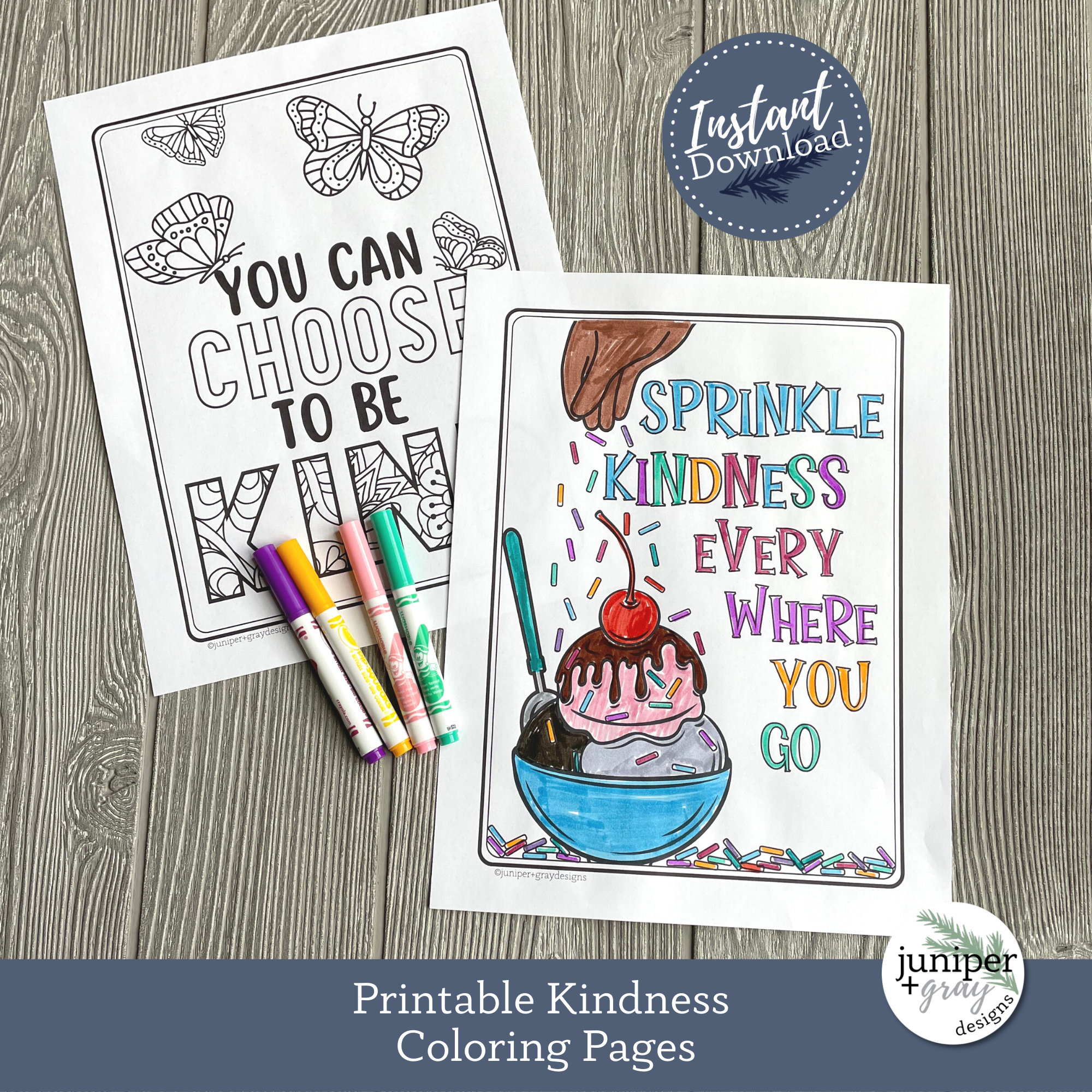 Printable Kindness Coloring Pages for All Ages II- Choose to Be Kind ...
