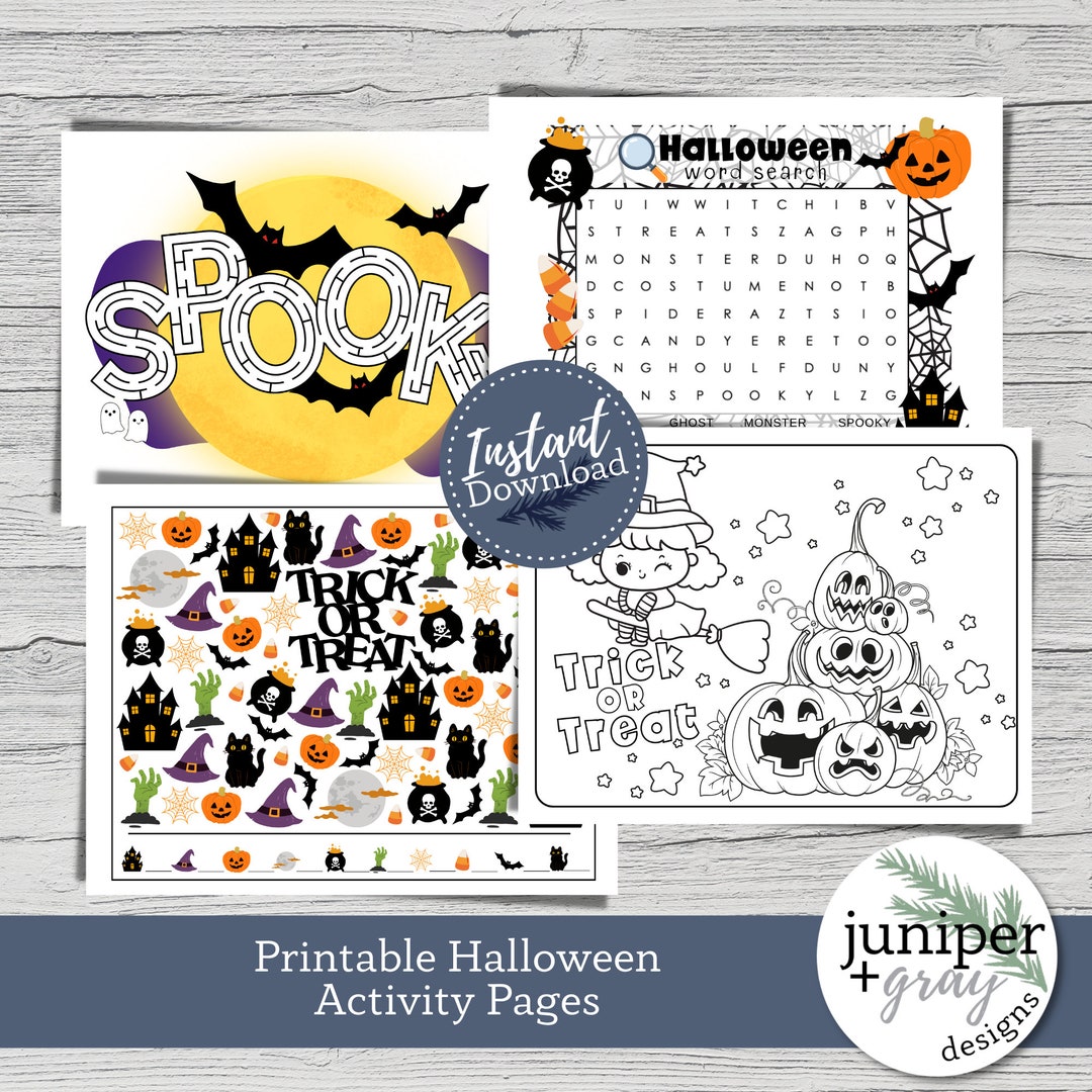 Printable Halloween Kids Activities I Spy Maze Word - Etsy
