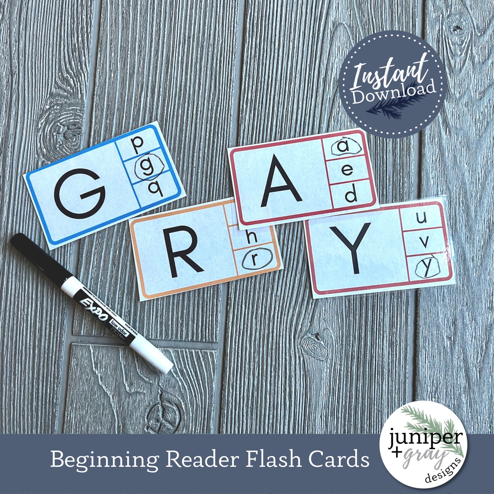 Printable Alphabet Flash Cards: Letter Sounds & Clip Cards (PDF) - Etsy