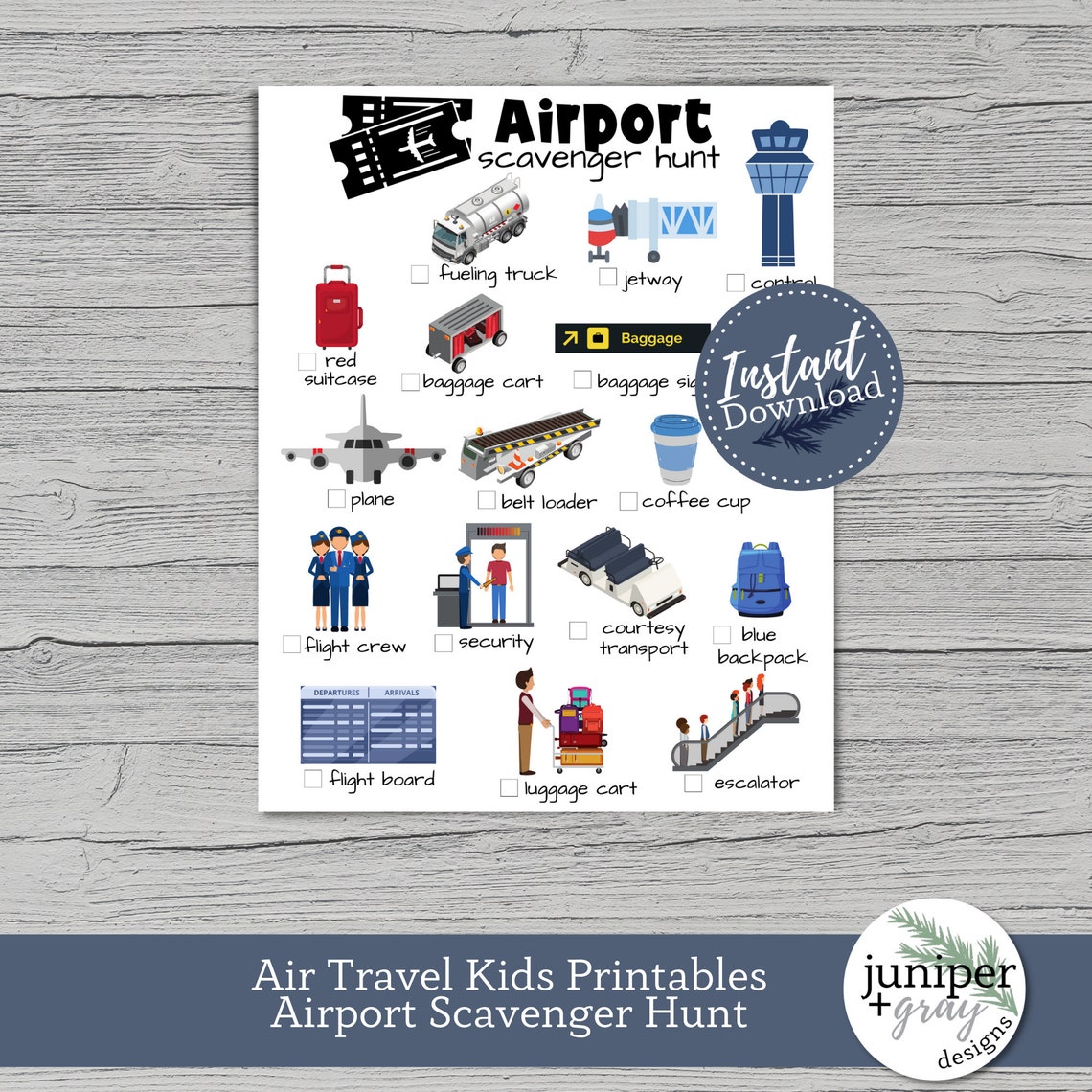 Printable Air Travel Kids Activities Travel Journal - Etsy