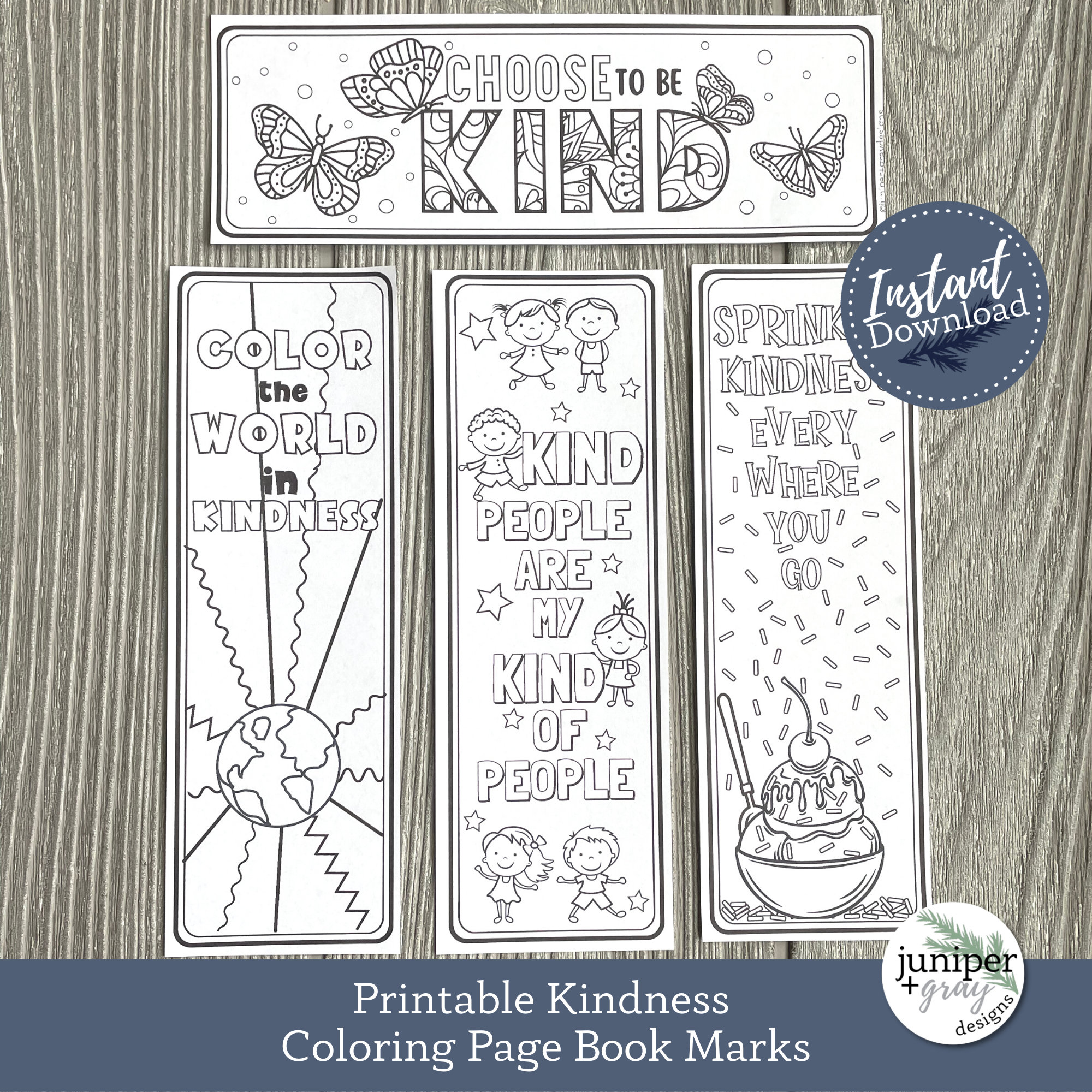 Printable Kindness Coloring Page Book Marks II - Coloring Page Kindness ...