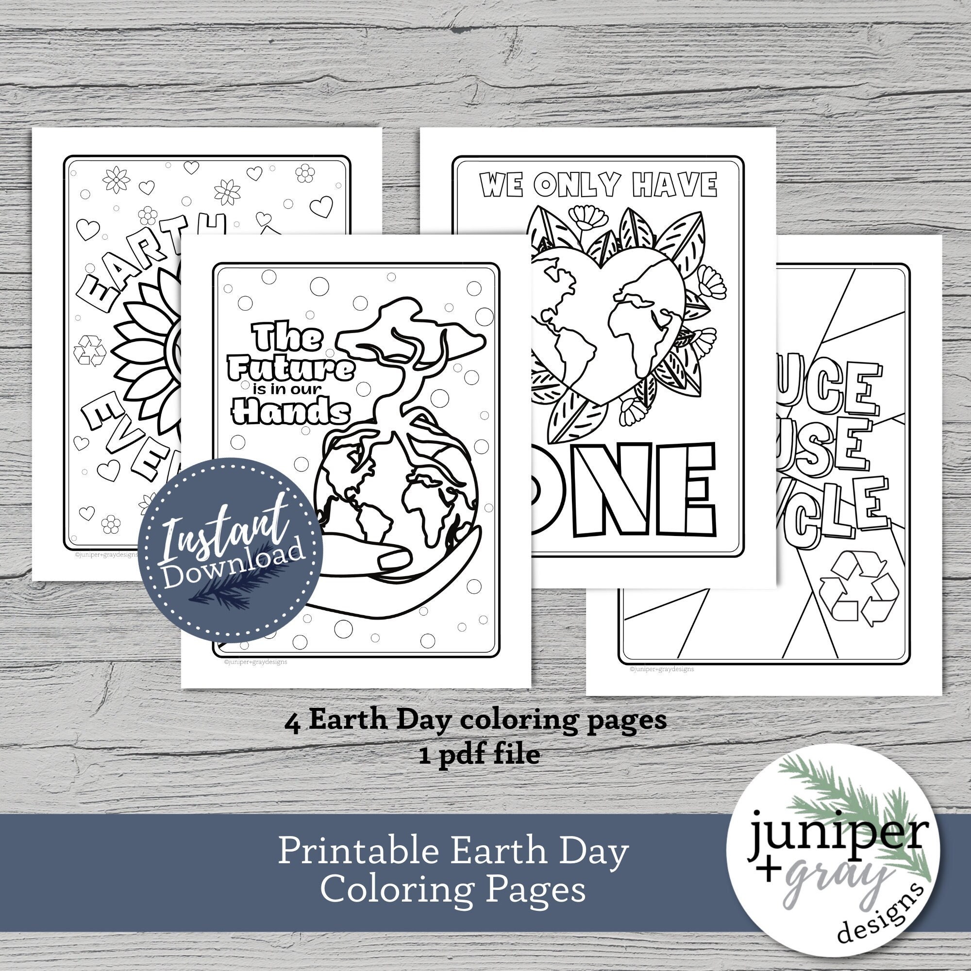 Printable Earth Day Coloring Pages Climate Change Coloring - Etsy Nederland