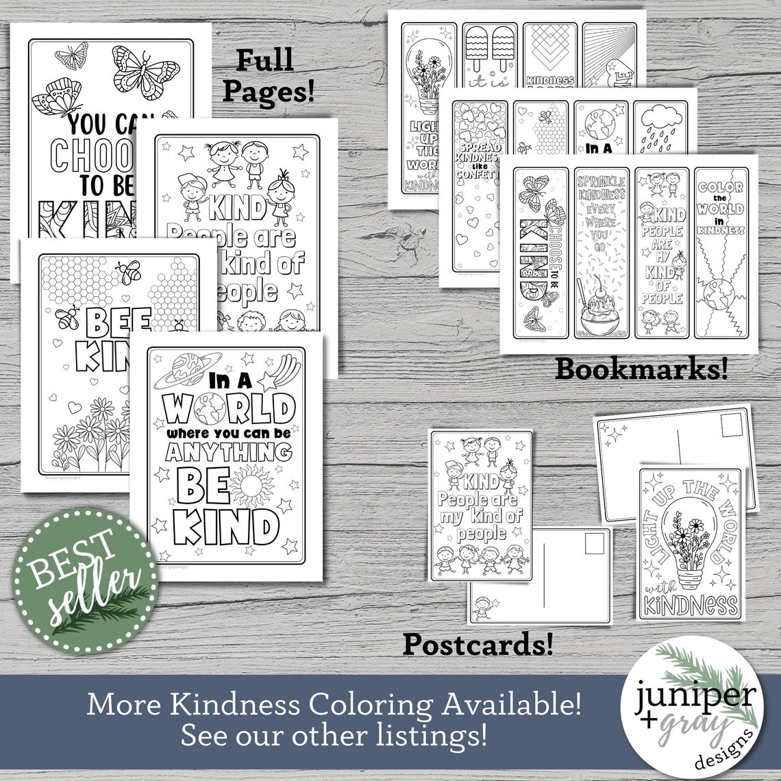 Printable Kindness Coloring Page Book Marks III Coloring - Etsy