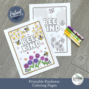 Printable Kindness Coloring Pages I - Kindness Matters - Bee Kind ...