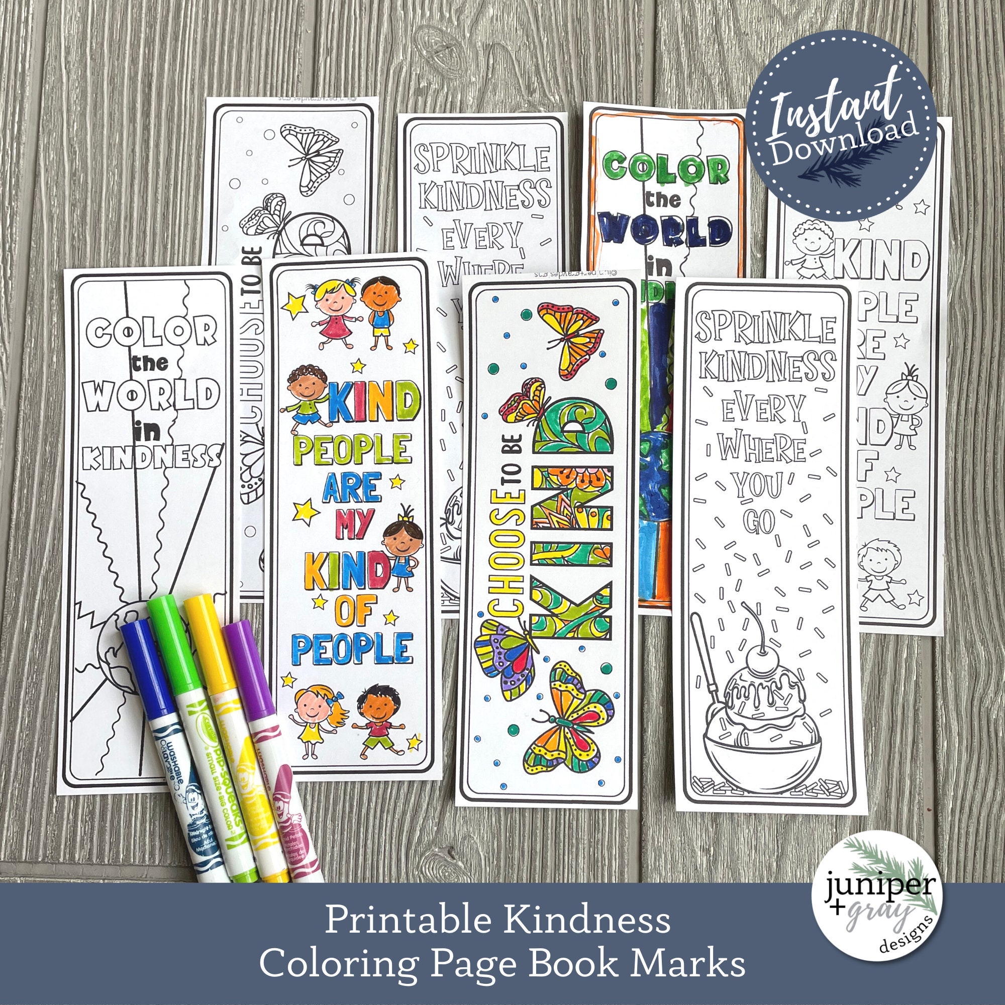 Printable Kindness Coloring Page Book Marks II - Coloring Page Kindness ...