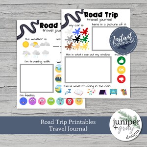 Printable Road Trip Kids Activities - Travel Journal Scavenger Hunt I ...