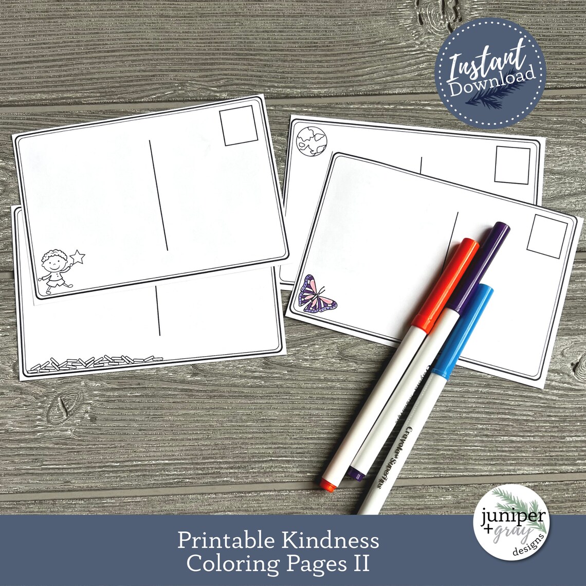 Kindness Coloring Postcards: Printable Designs for All Ages (PDF) - Etsy