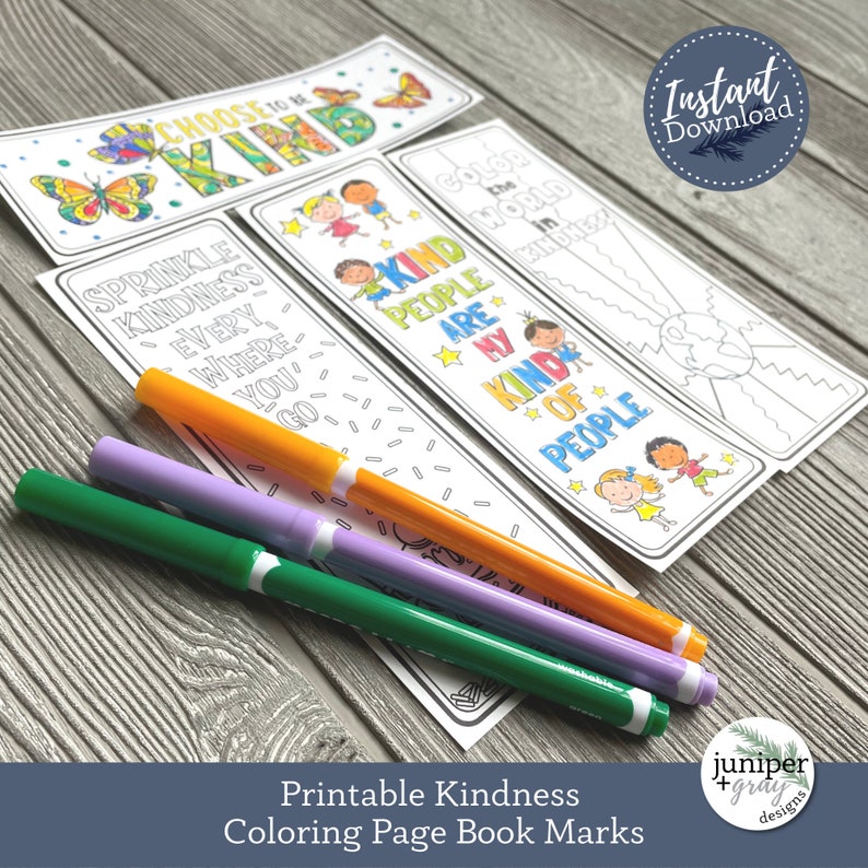 Printable Kindness Coloring Page Book Marks II - Coloring Page Kindness ...