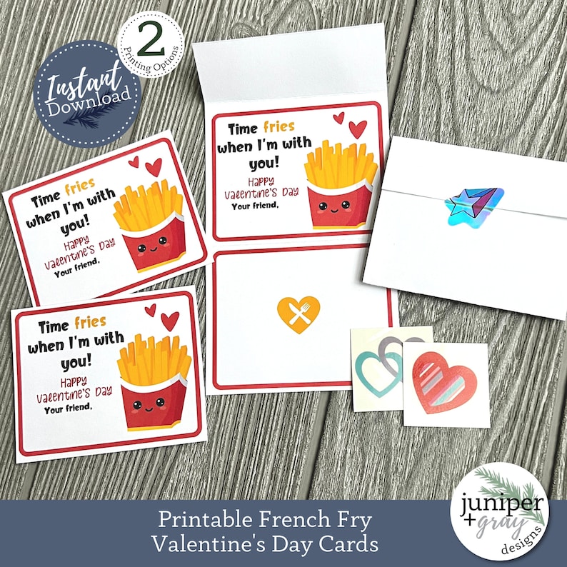 Printable Food Themed Valentine's Day Cards Printable Food Favorites ...