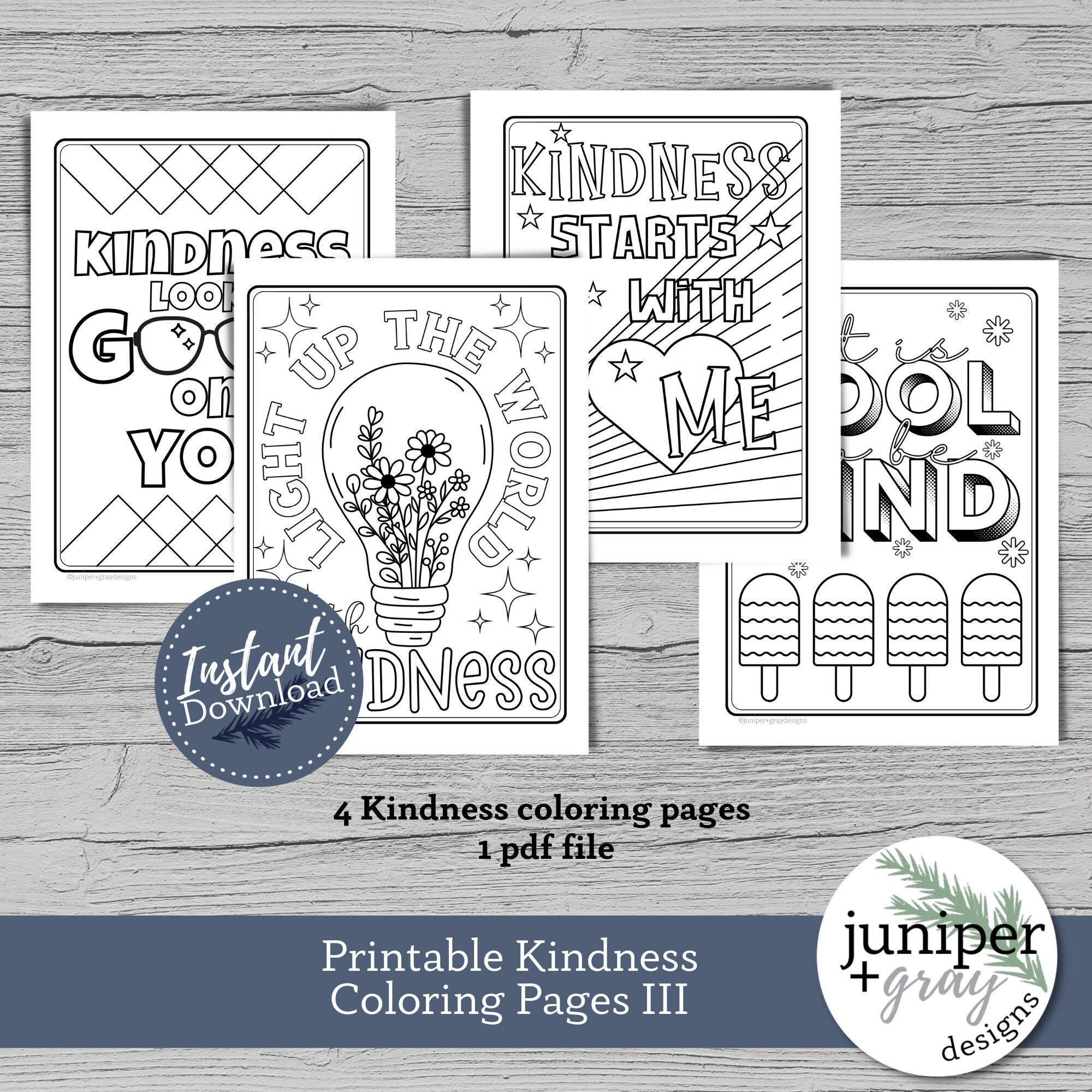 Printable Kindness Coloring Pages III Kindness Matters Bee Kind ...