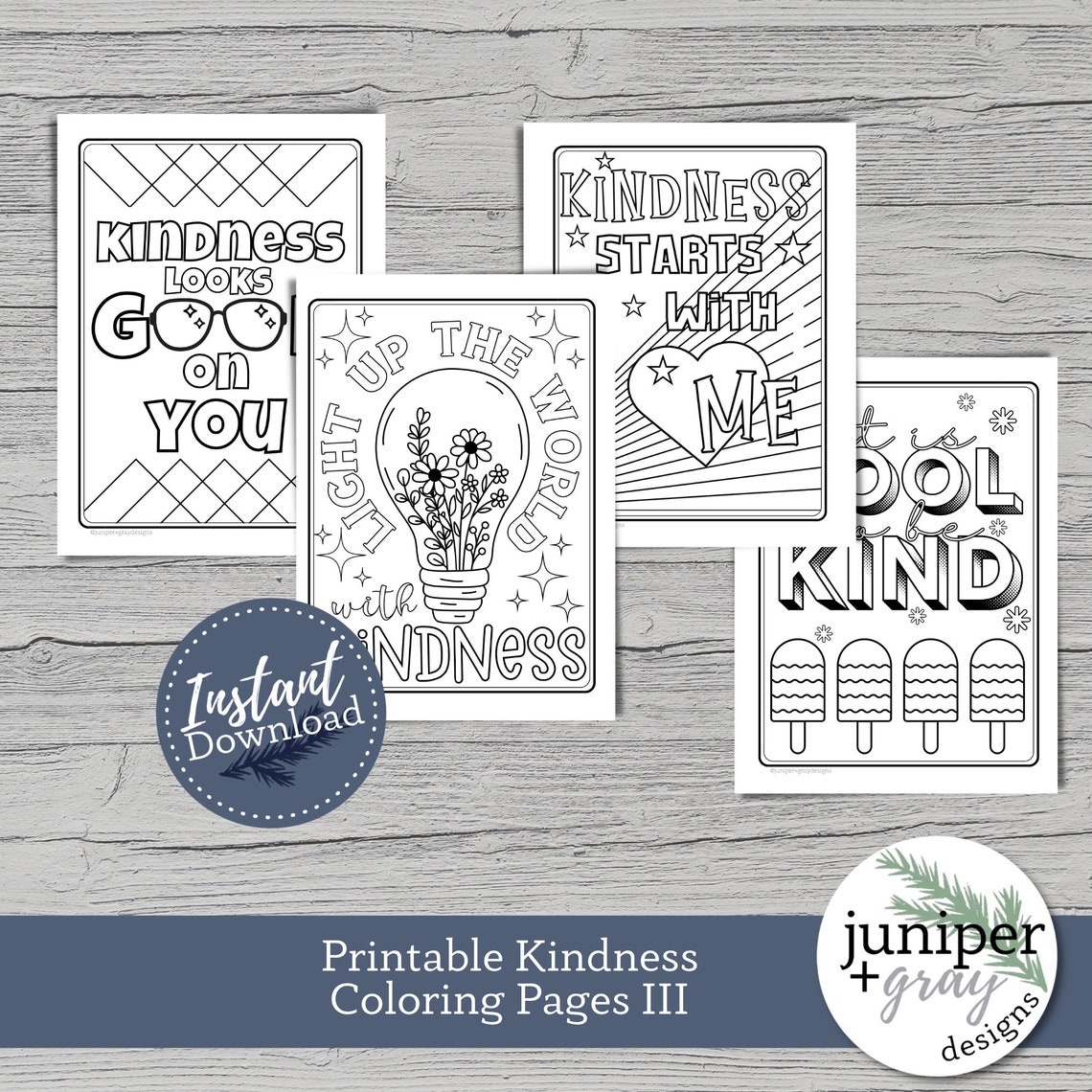 Printable Kindness Coloring Pages Bundle Coloring Page Kindness ...
