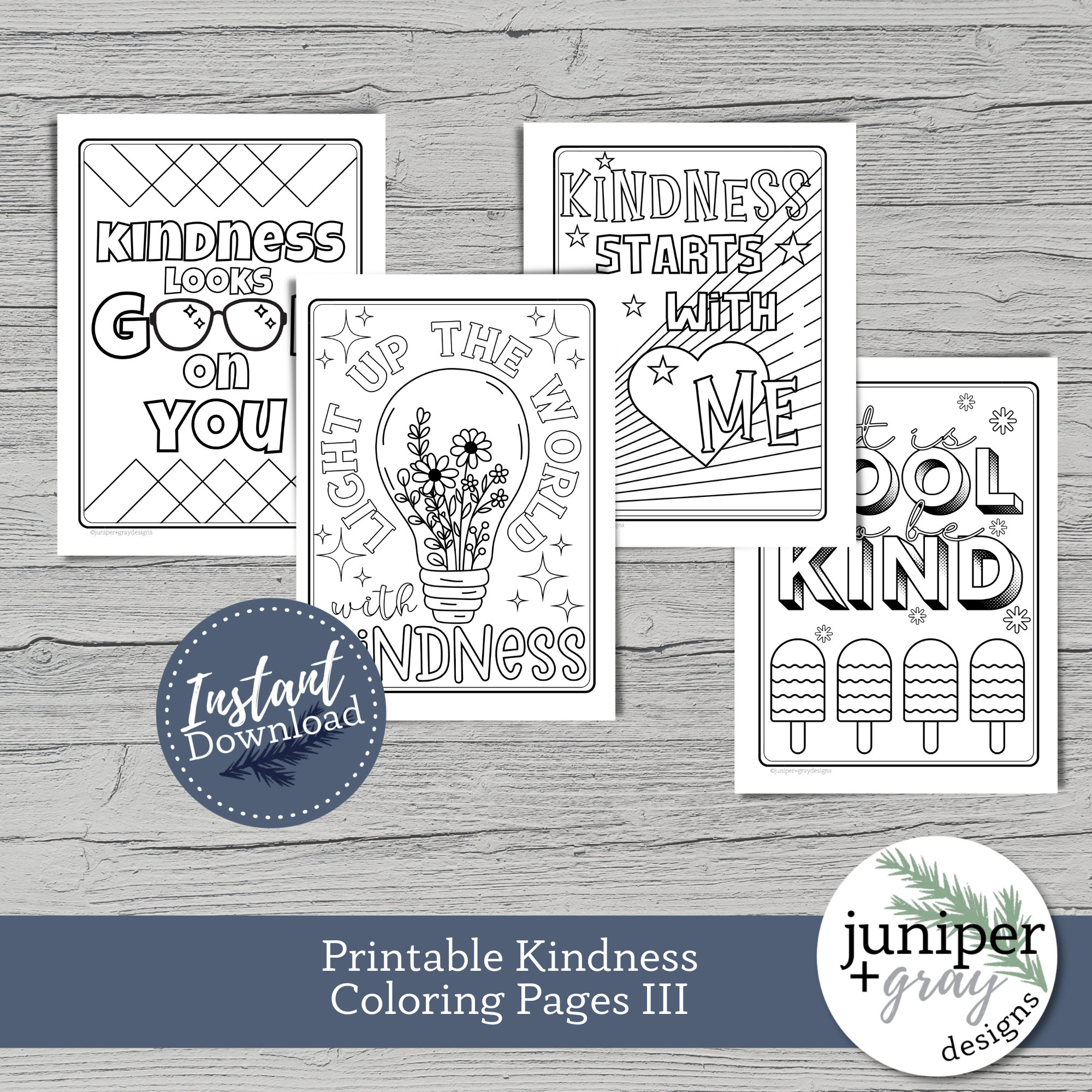 Printable Kindness Coloring Pages Bundle Coloring Page Kindness ...