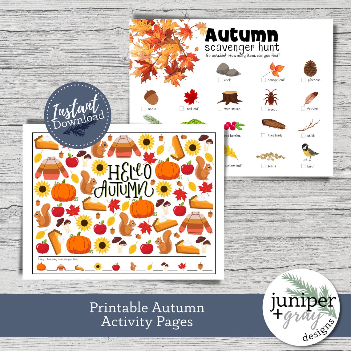 Printable Autumn Kids Activities - Fall I Spy - Maze - Word Search ...