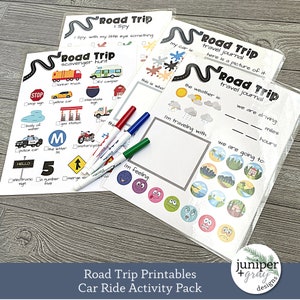 Printable Road Trip Kids Activities - Travel Journal Scavenger Hunt I ...