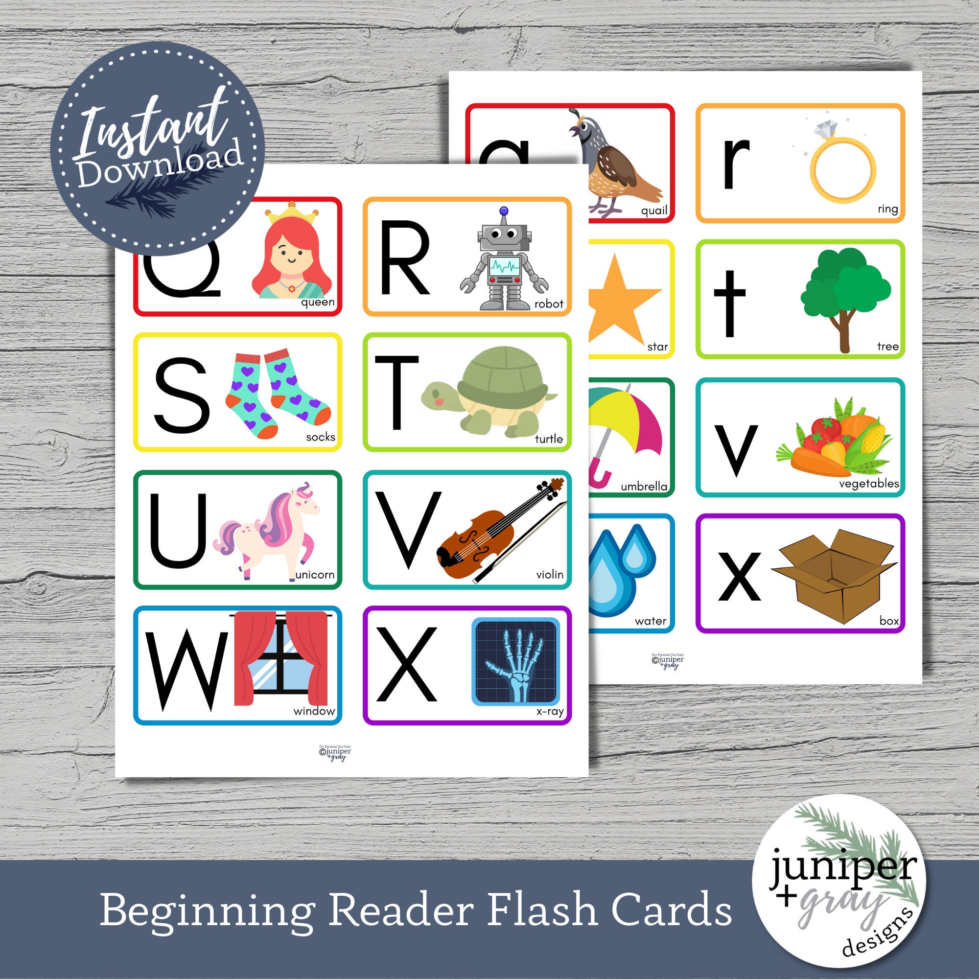 Printable Letter Linking Flash Cards - Learn Alphabet Letters and ...