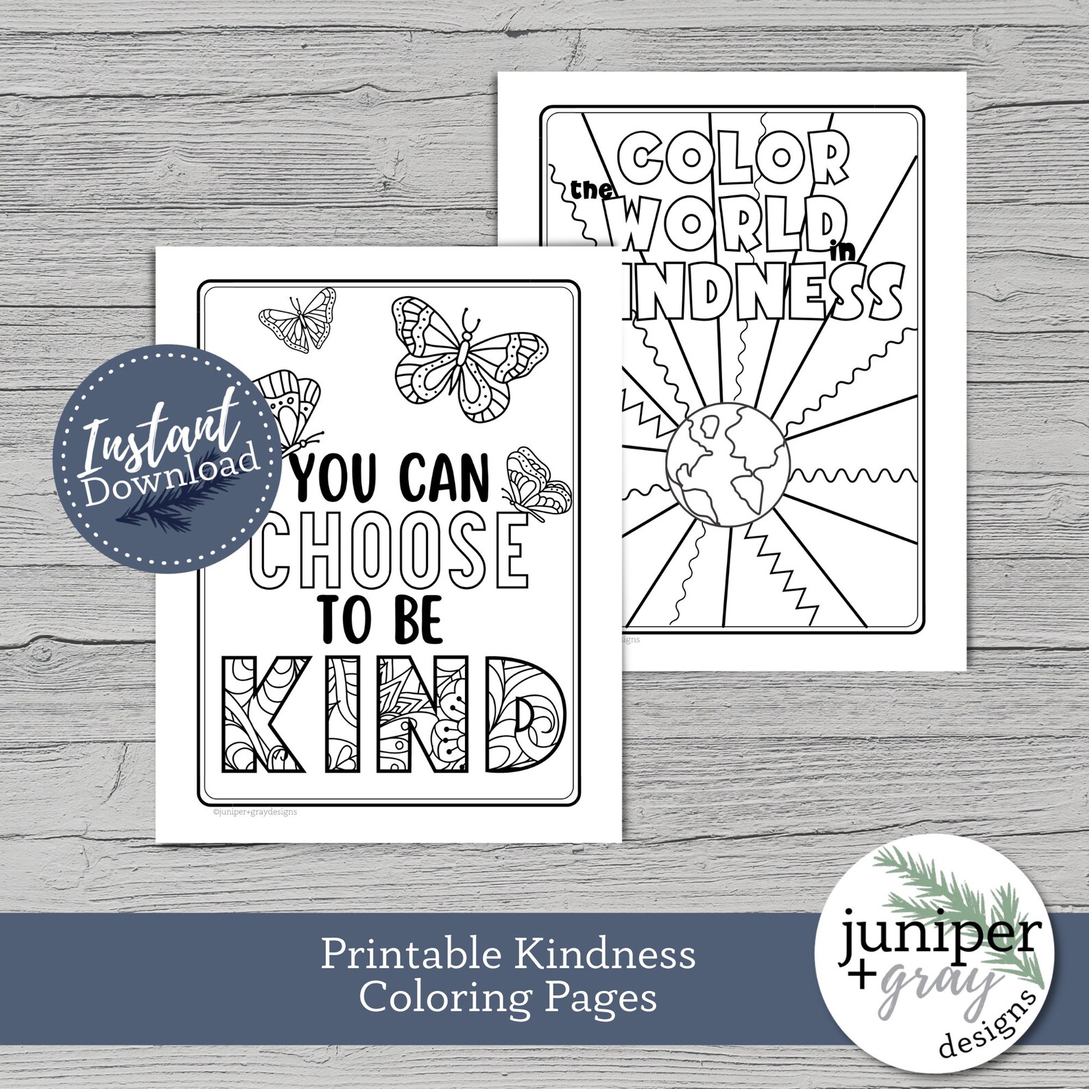 Kindness Coloring Pages: Printable Designs for All Ages (PDF) - Etsy