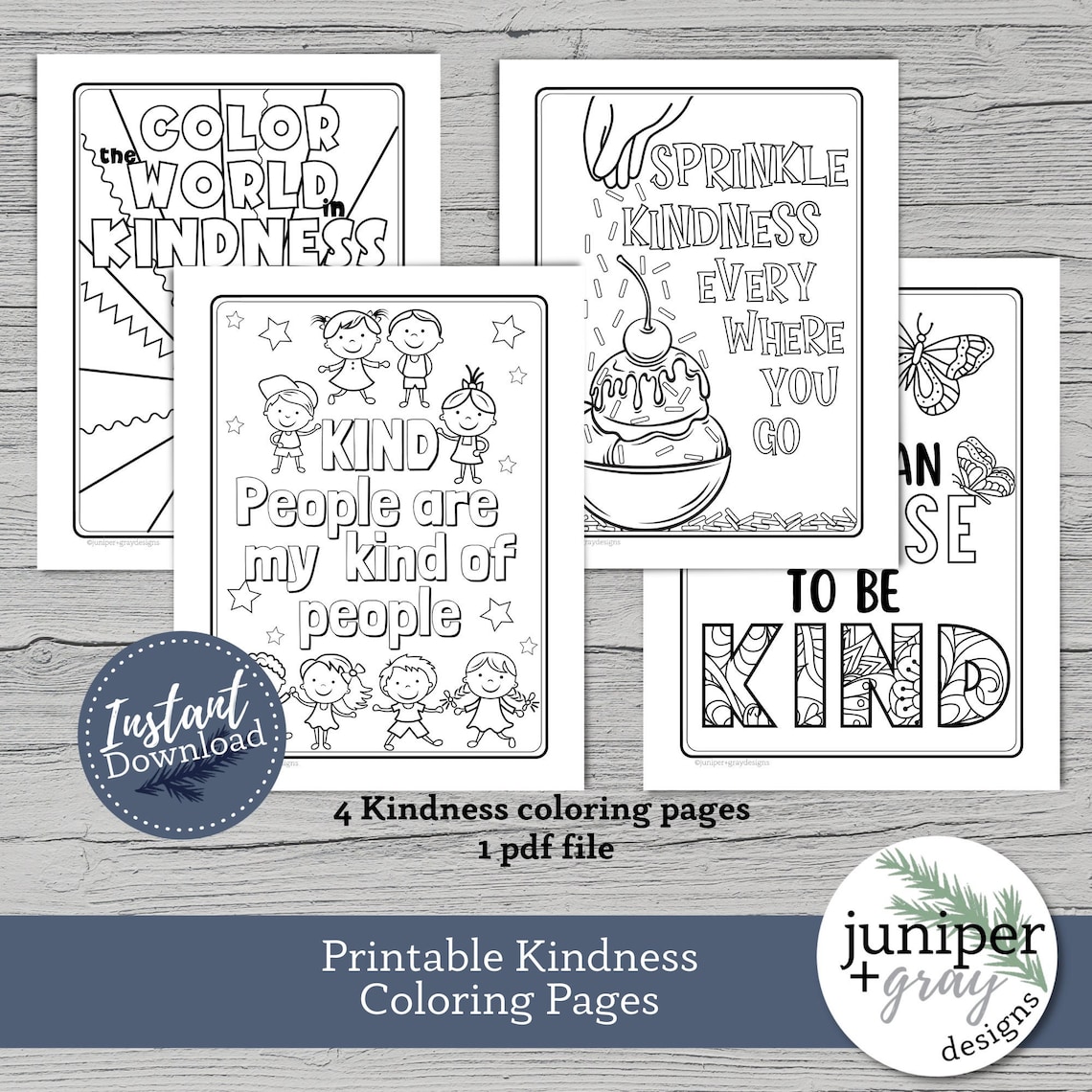 Printable Kindness Coloring Pages for All Ages II- Choose to Be Kind ...