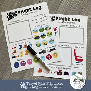 Printable Air Travel Kids Activities - Travel Journal Scavenger Hunt I ...